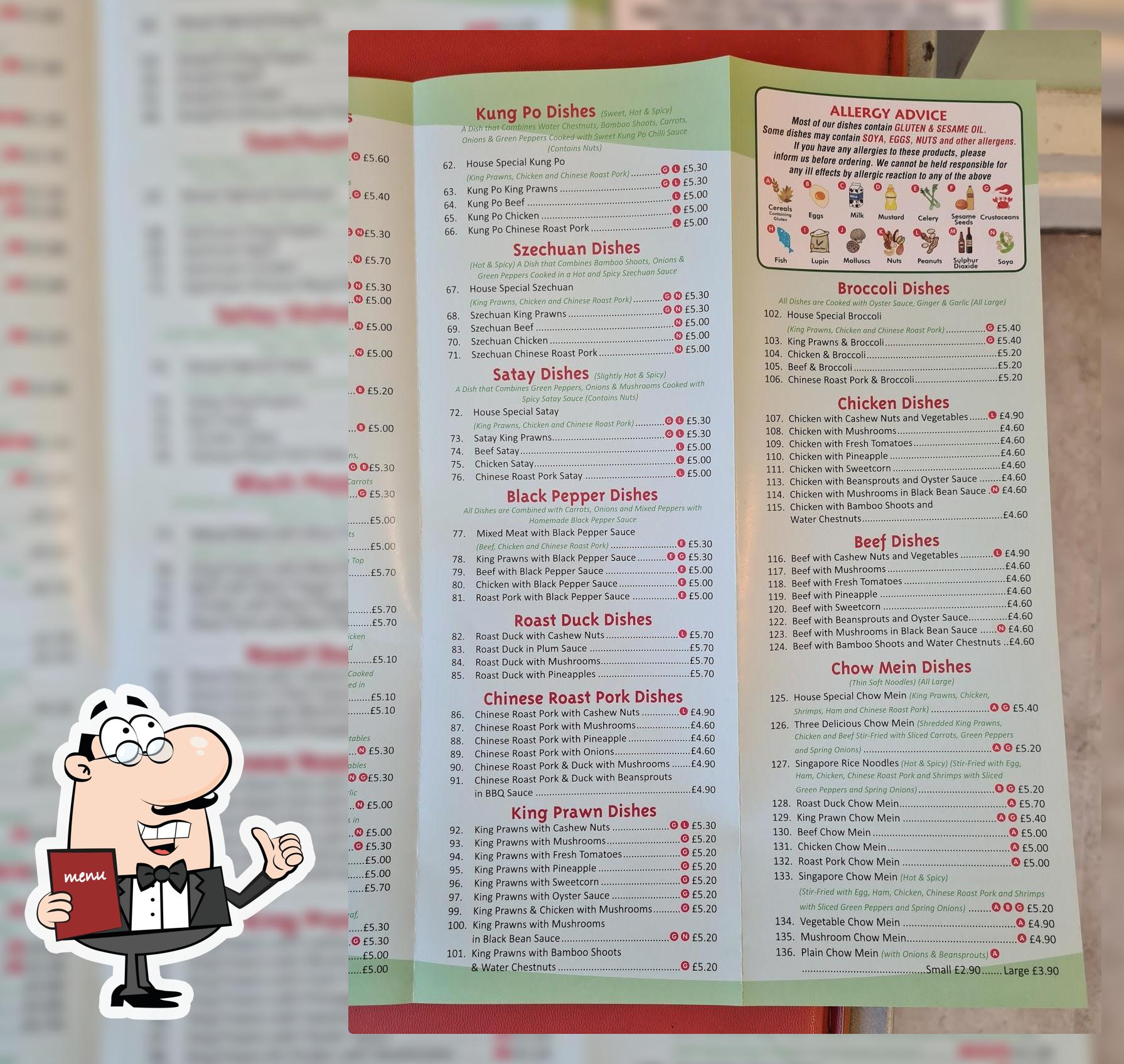 Wong's Kitchen in North Wingfield - Restaurant menu and reviews