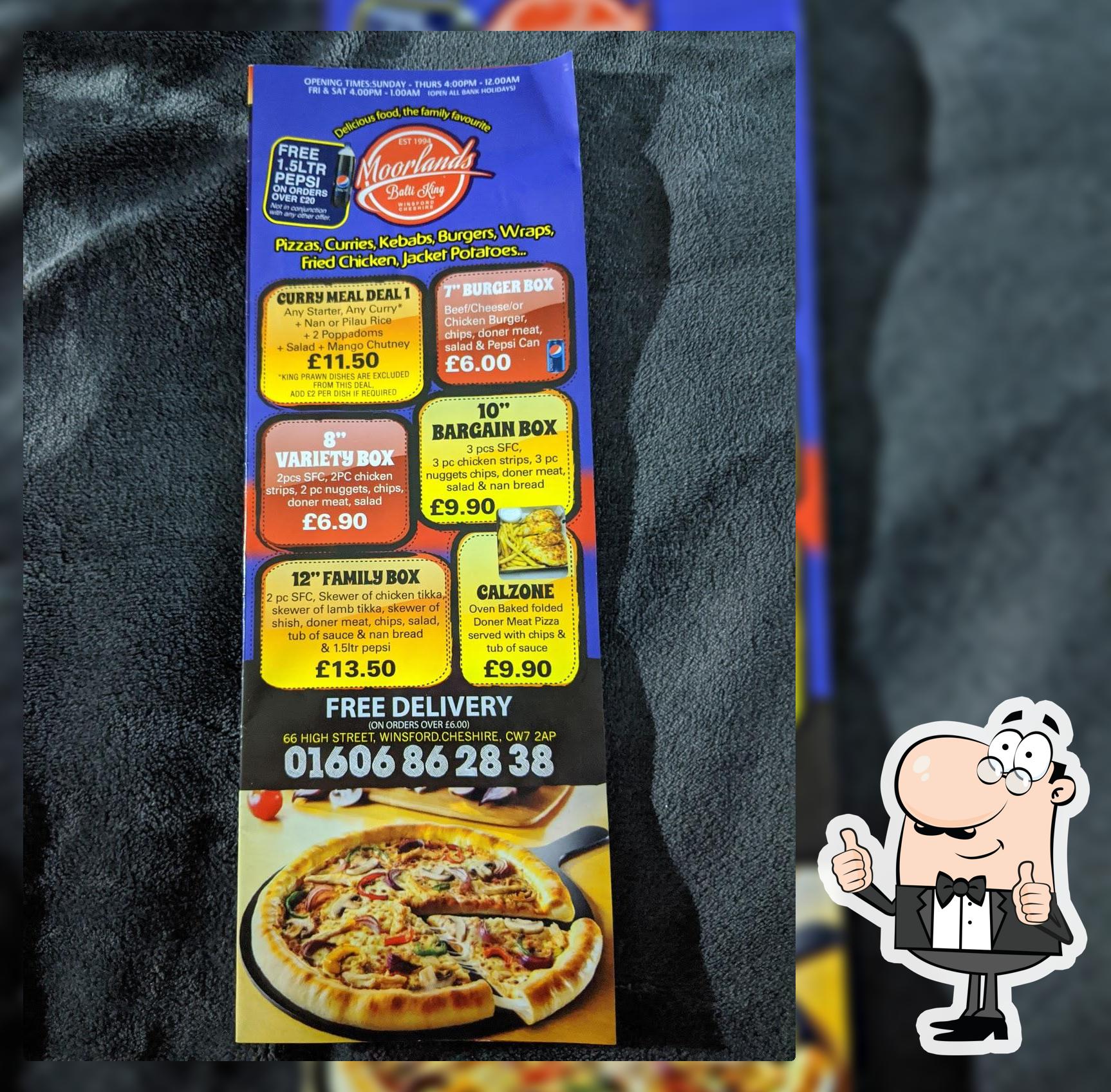 Moorlands Balti King in Winsford - Restaurant menu and reviews