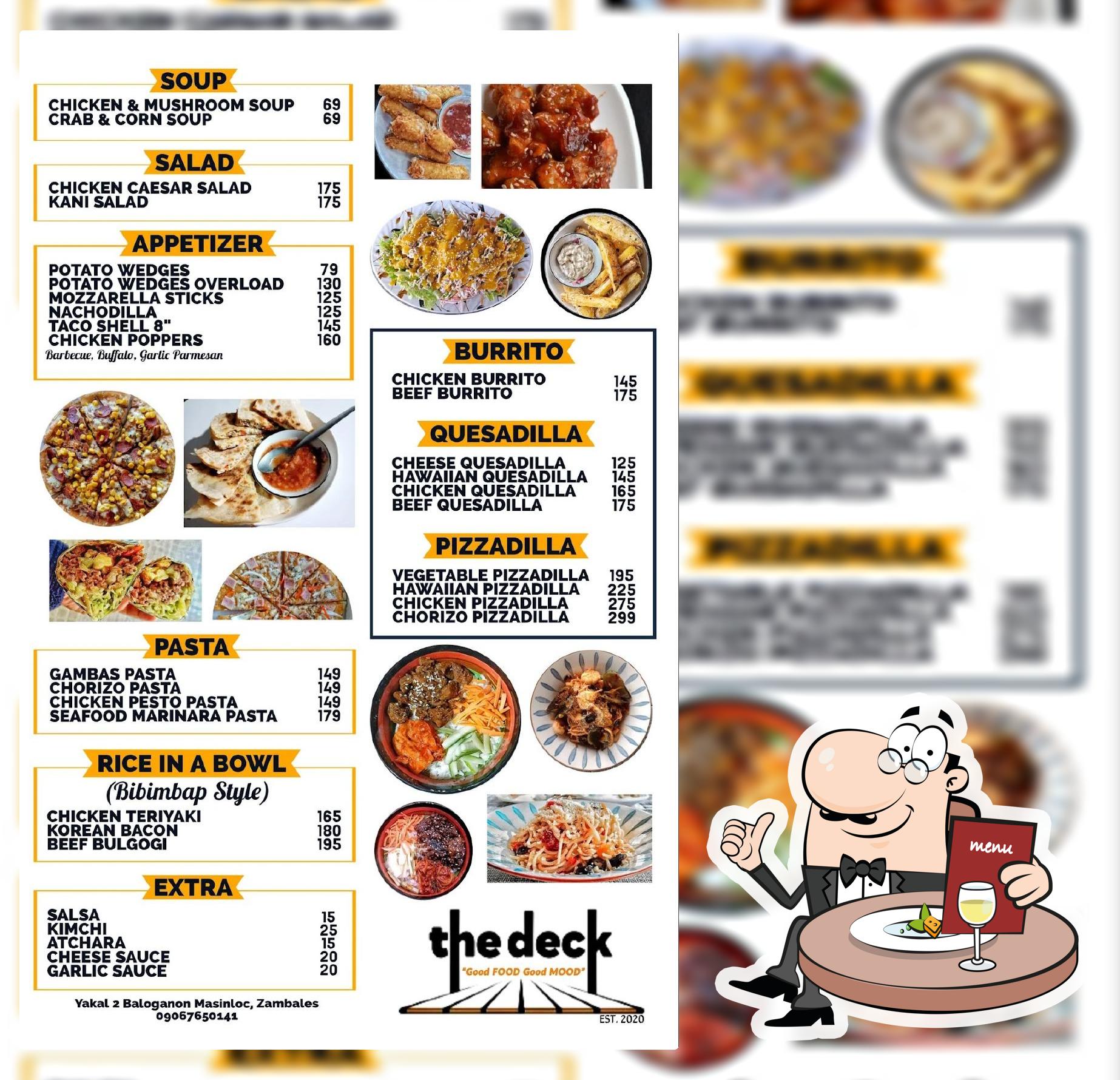 THE DECK restaurant, Masinloc - Restaurant menu and reviews