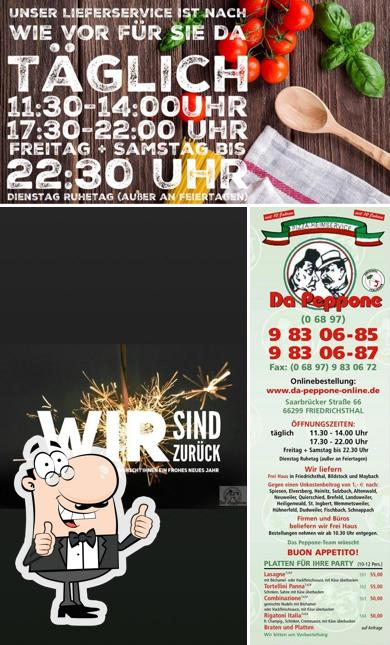 Da Peppone Friedrichsthal, Friedrichsthal - Speisekarte, Preise und ...