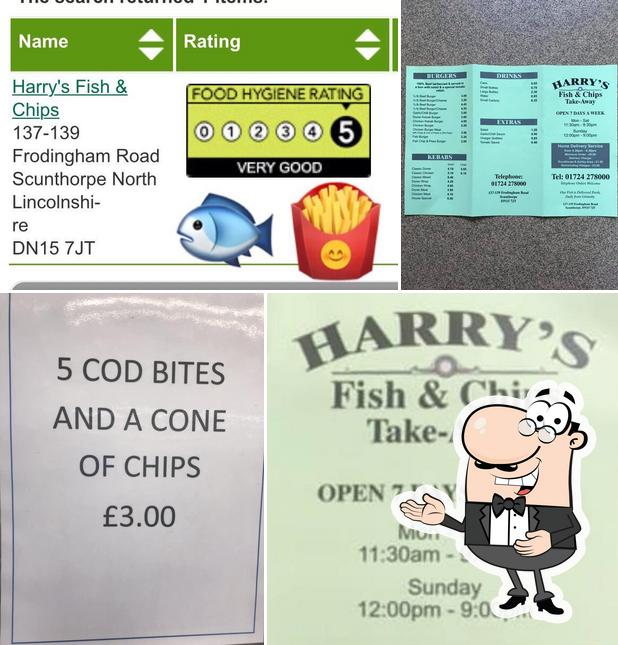 Harry's Fish & Chip Shop, Scunthorpe - Restaurant menu, prices and reviews