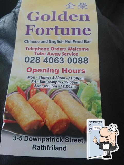 Golden Fortune Chinese Takeaway, Rathfriland - Restaurant menu, prices ...
