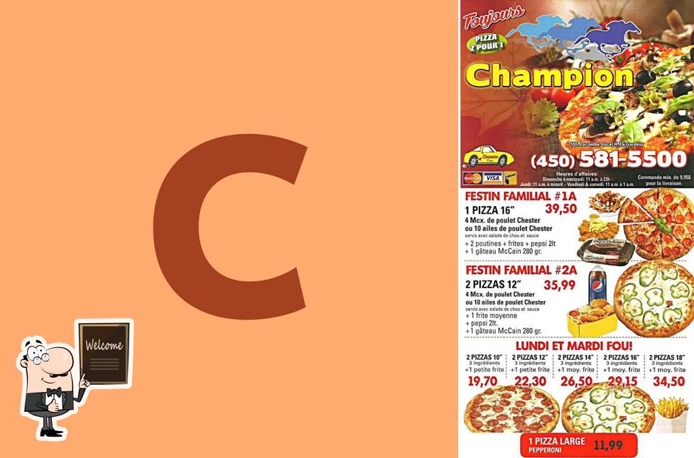 Pizza Champion Repentigny 2 pour 1, Repentigny - Menu du restaurant ...