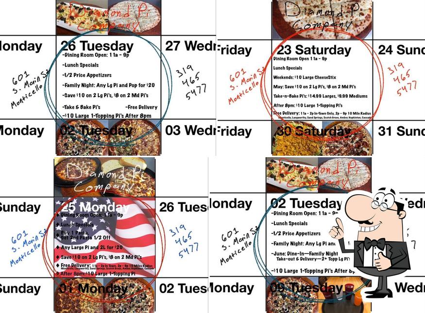 Diamond Pi Company, Monticello - Restaurant menu, prices and reviews