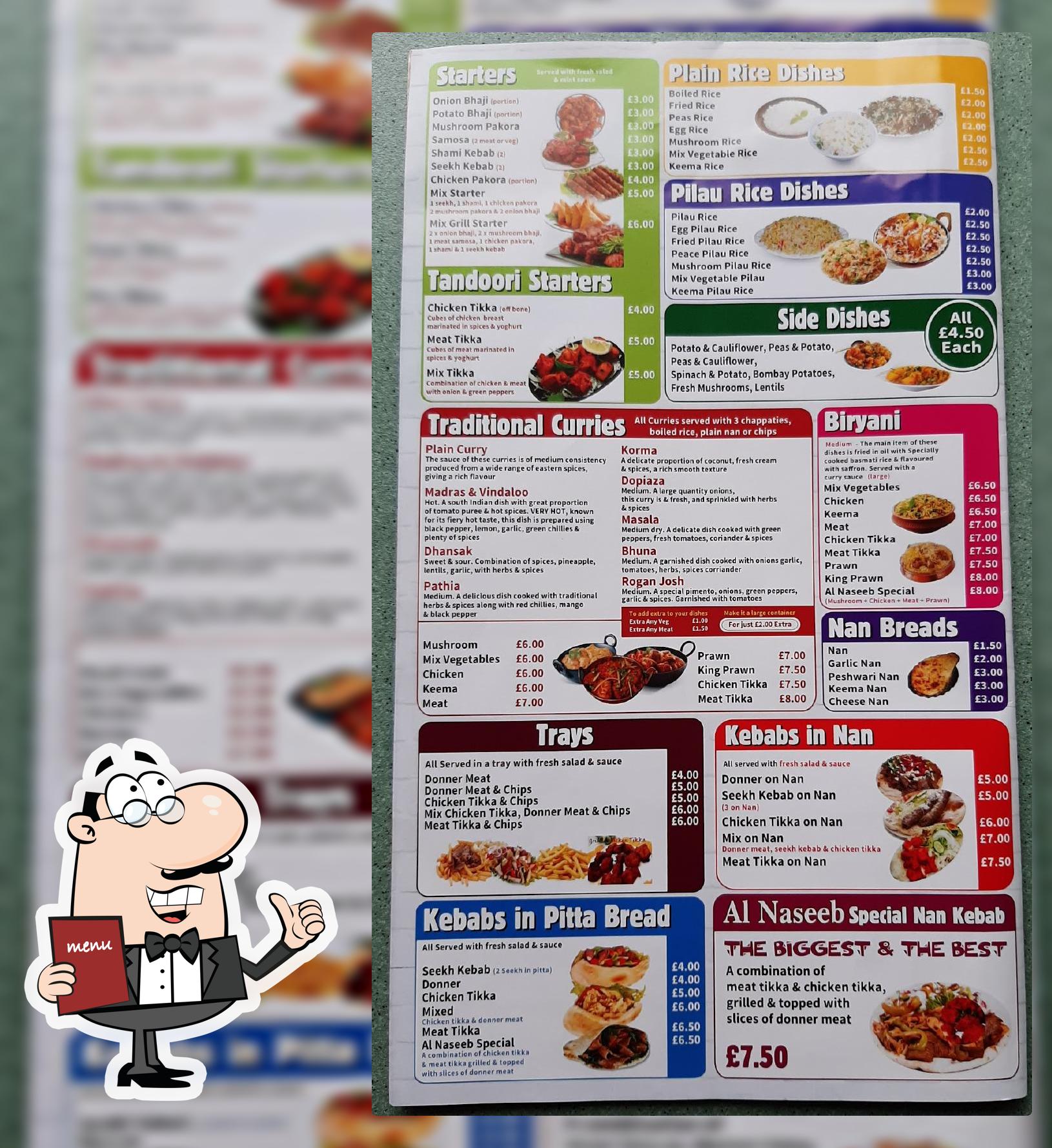 Al Naseeb balti house in Pudsey - Restaurant menu and reviews