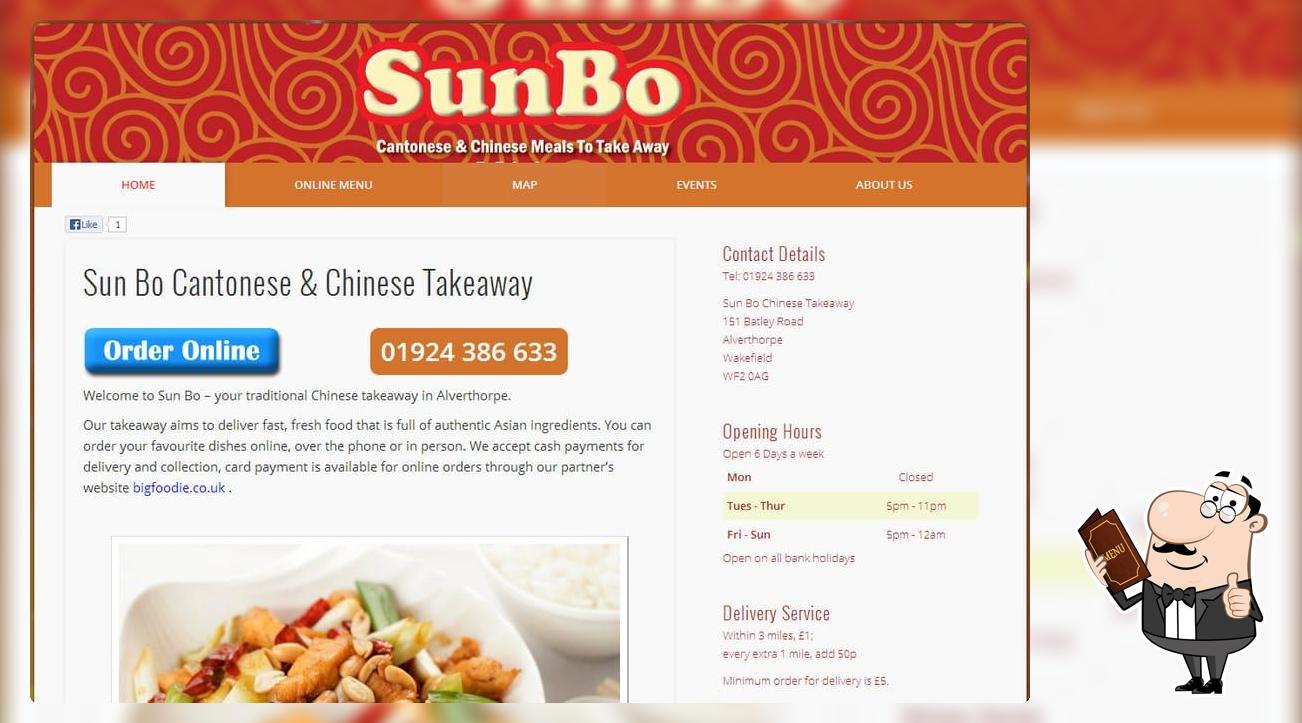 Sun Bo Chinese Takeaway in Wakefield - Restaurant menu and reviews