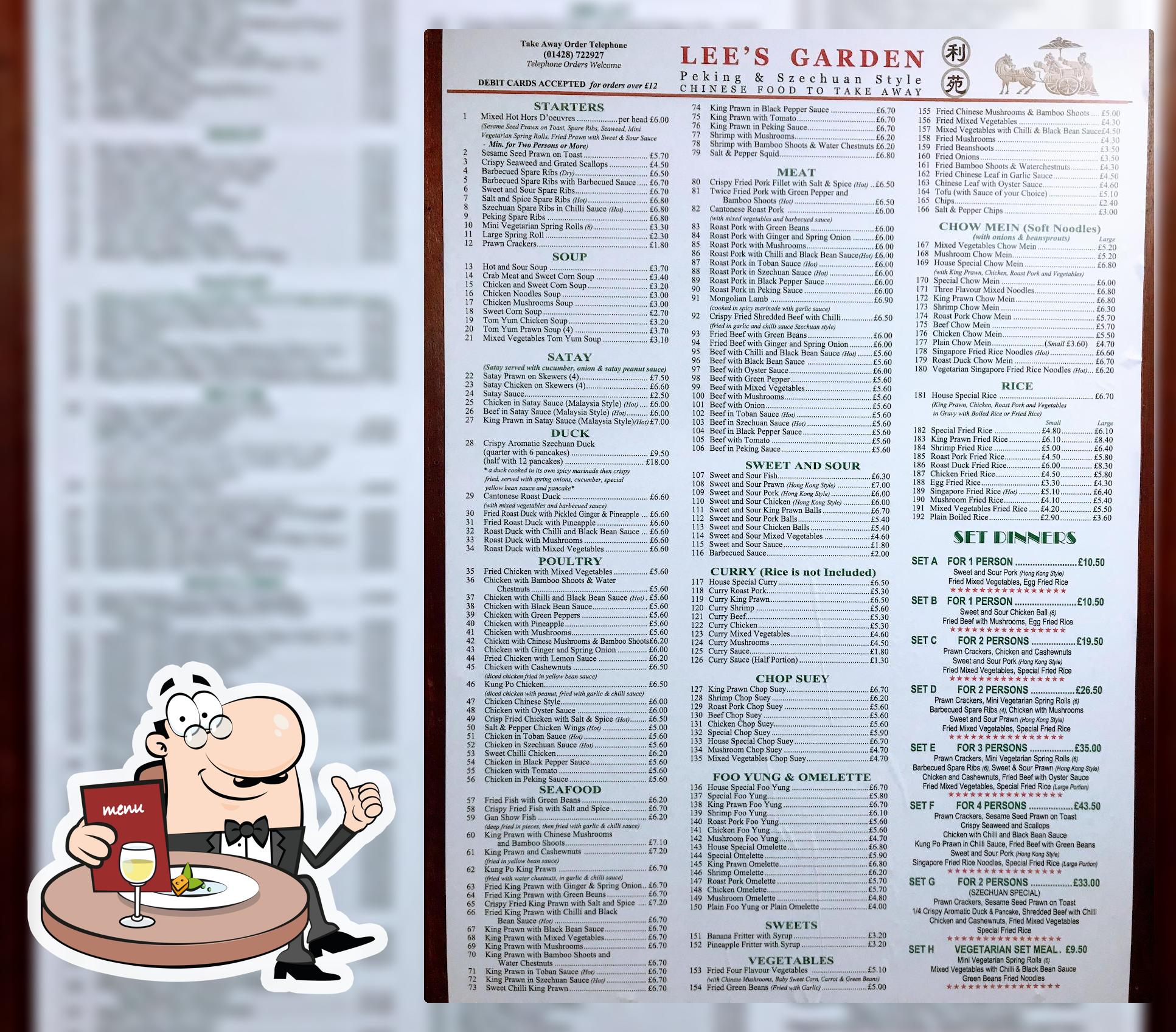 Lee's Garden in Liphook - Restaurant menu and reviews