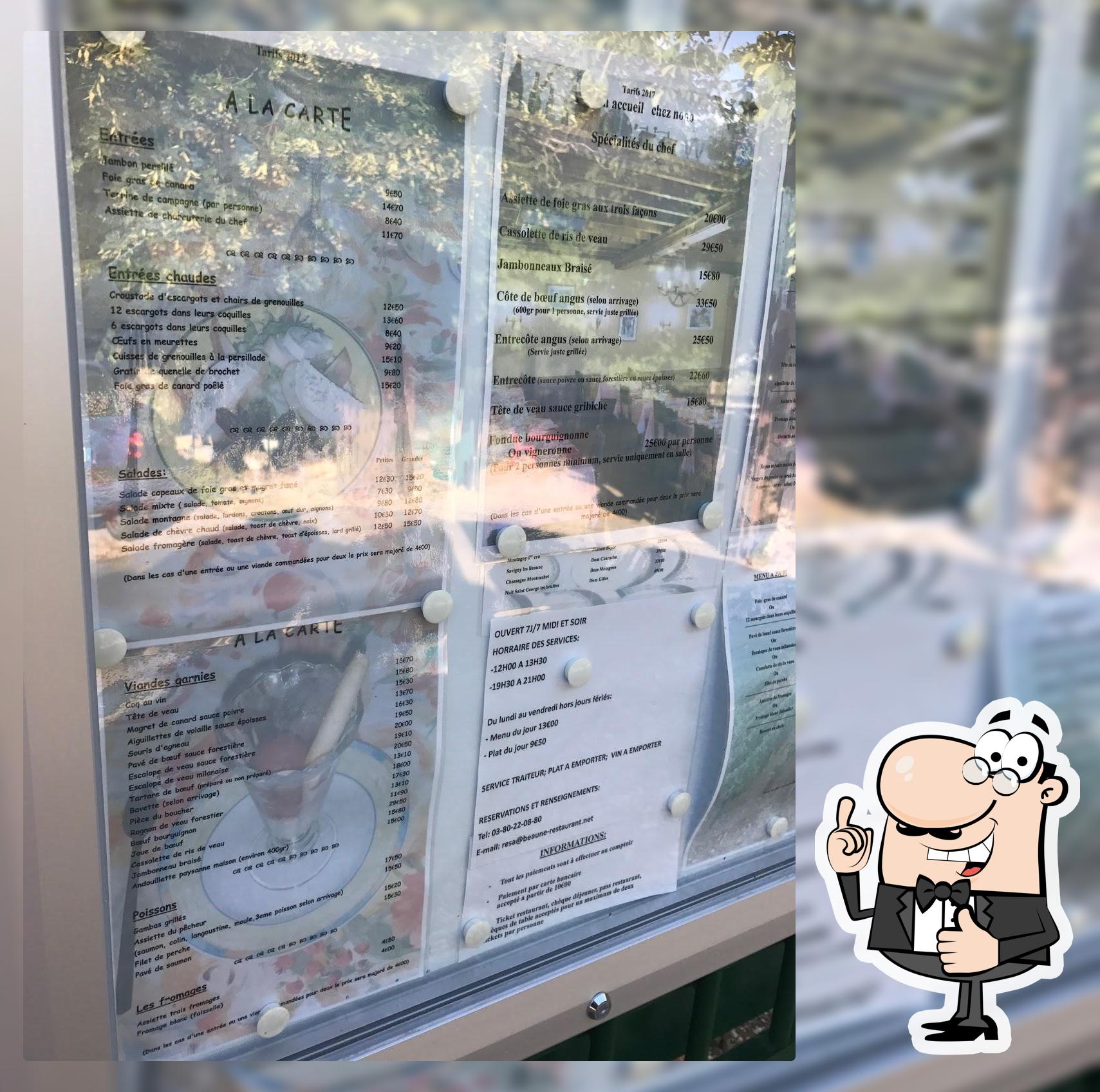 Bon Accueil restaurant, Beaune, 1 Rue Avid - Menu du restaurant et ...