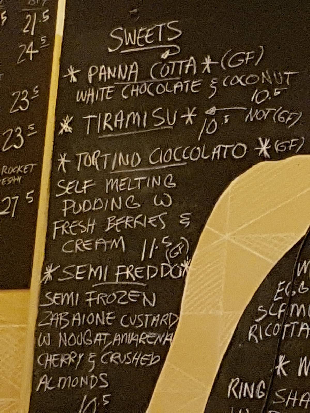 Menu at Ruby Red Flamingo restaurant, North Adelaide