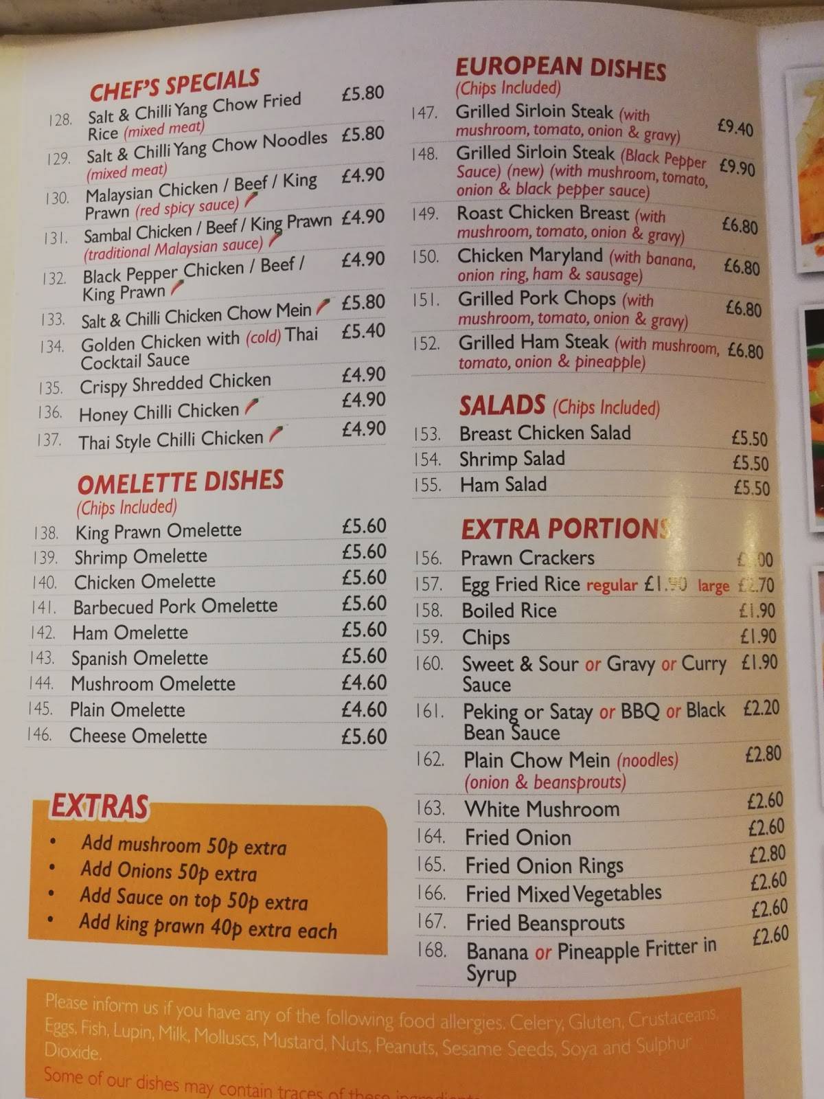 Menu at Sundo fast food, Airdrie