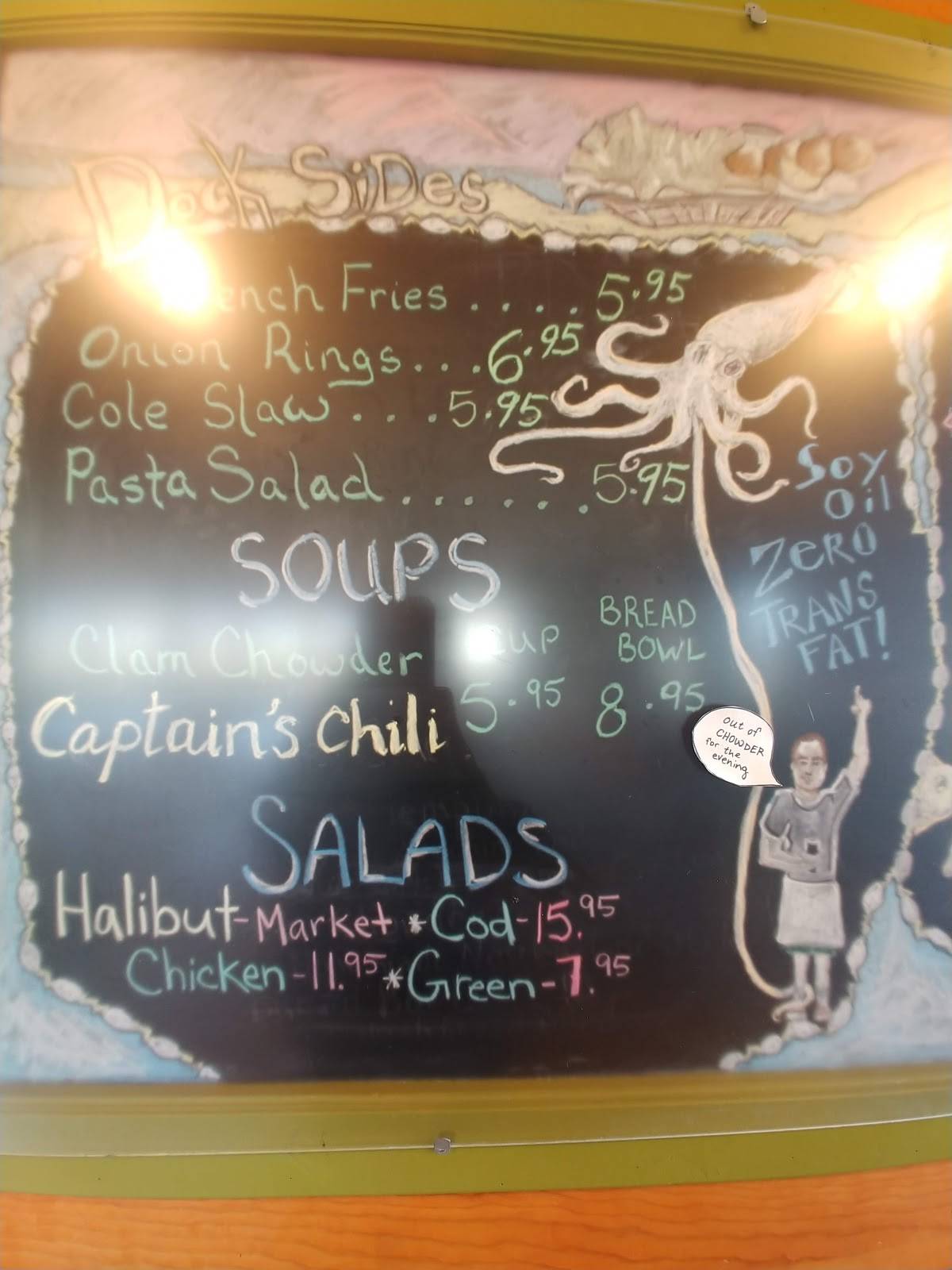Menu at Captain Pattie's Fish House restaurant, Homer