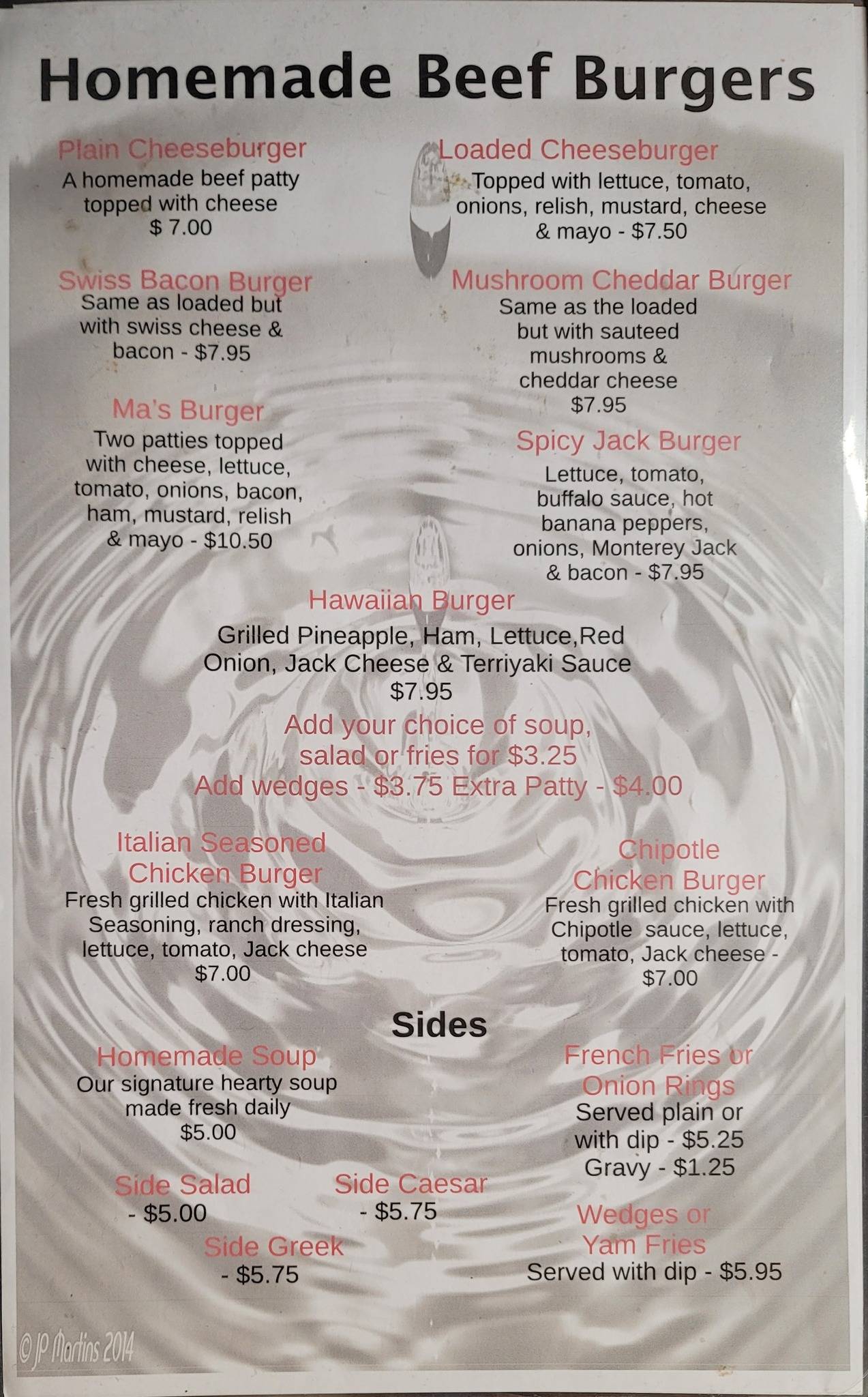 Menu at Crossroads Inn pub & bar, Stoughton