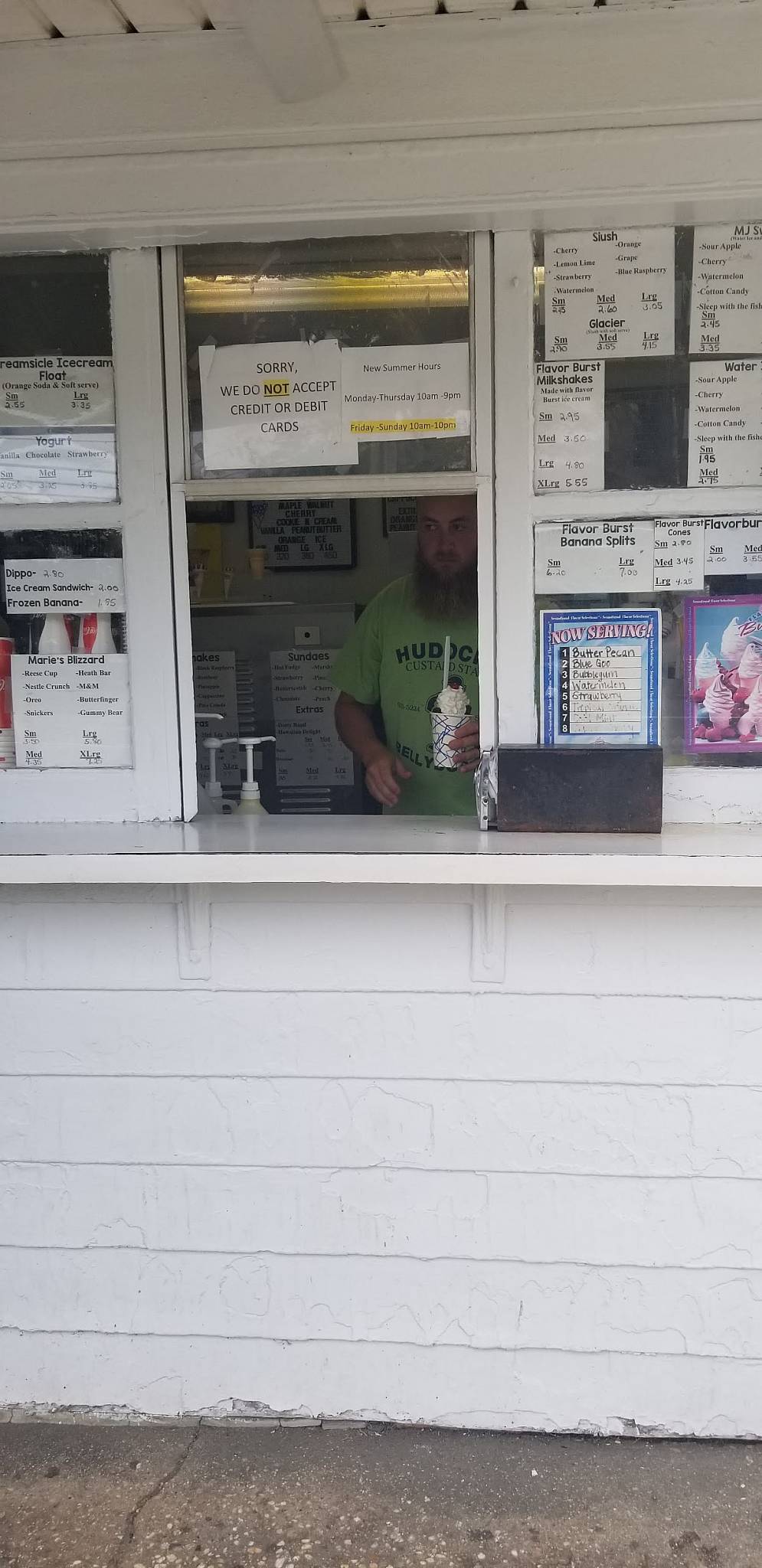 Menu at Hudock's Custard Stand fast food, Salem