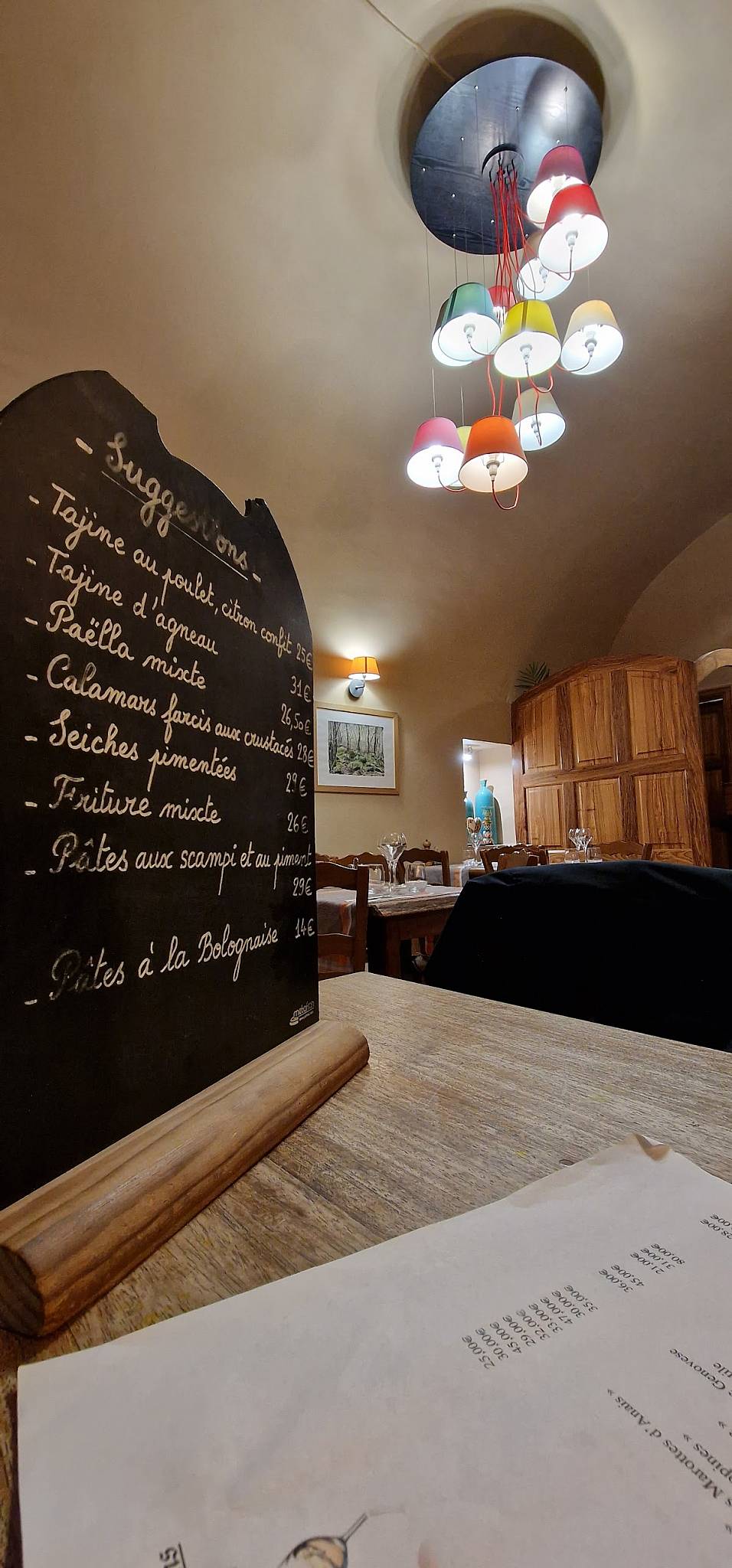Menu au Restaurant Chez Paco, L'Île-Rousse, 18 Rue Napoléon