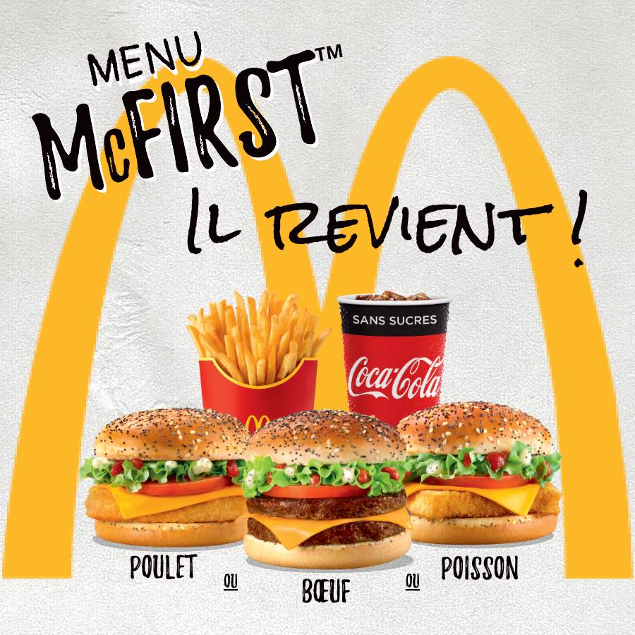Menu au McDonald's fast food, Gisors