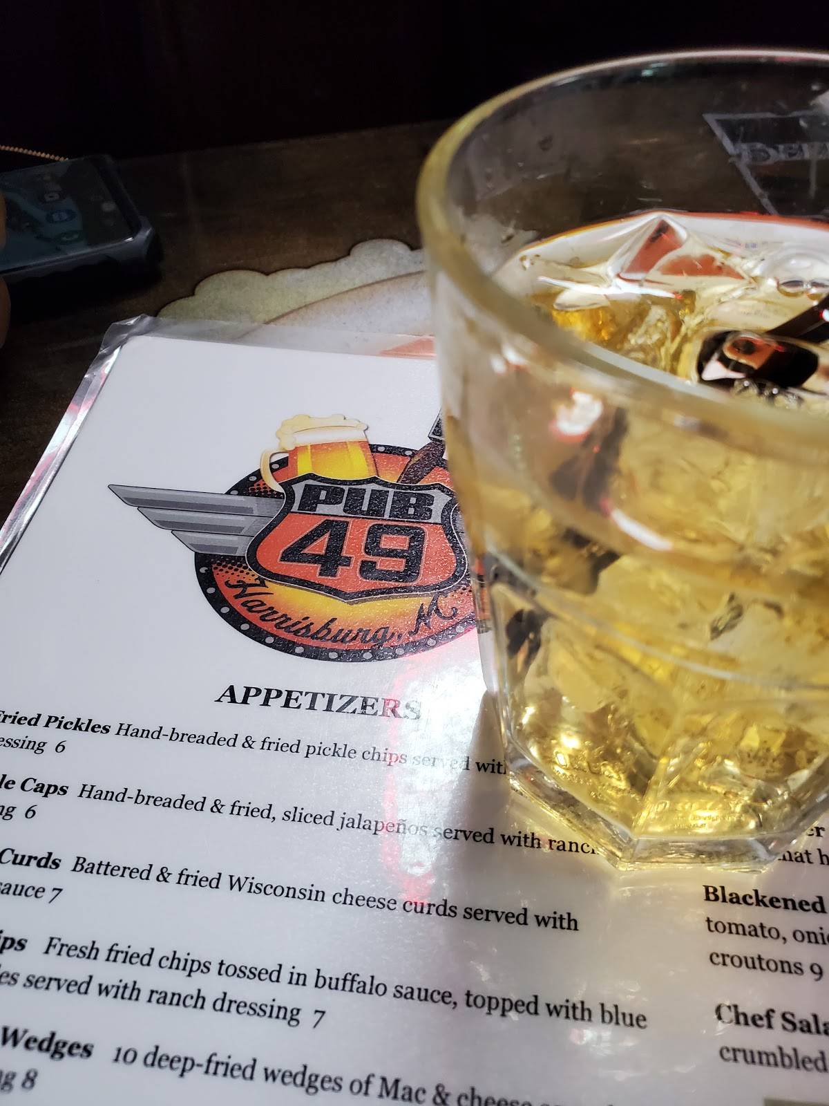 Menu at Pub 49, Harrisburg, State Hwy 49