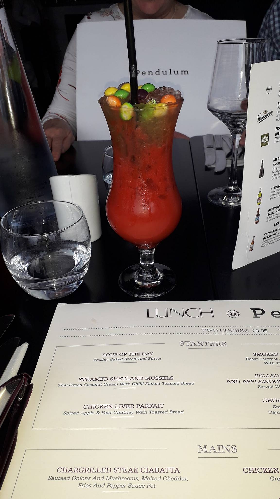 Menu at Pendulum Bar & Grill, Paisley