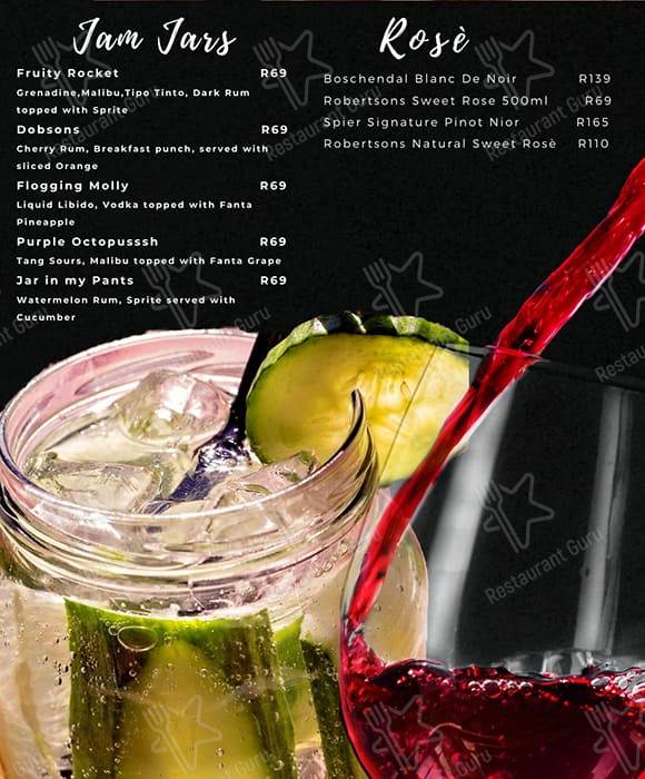 Menu at Rocket 88 pub & bar, Pretoria, Lynnwood Road