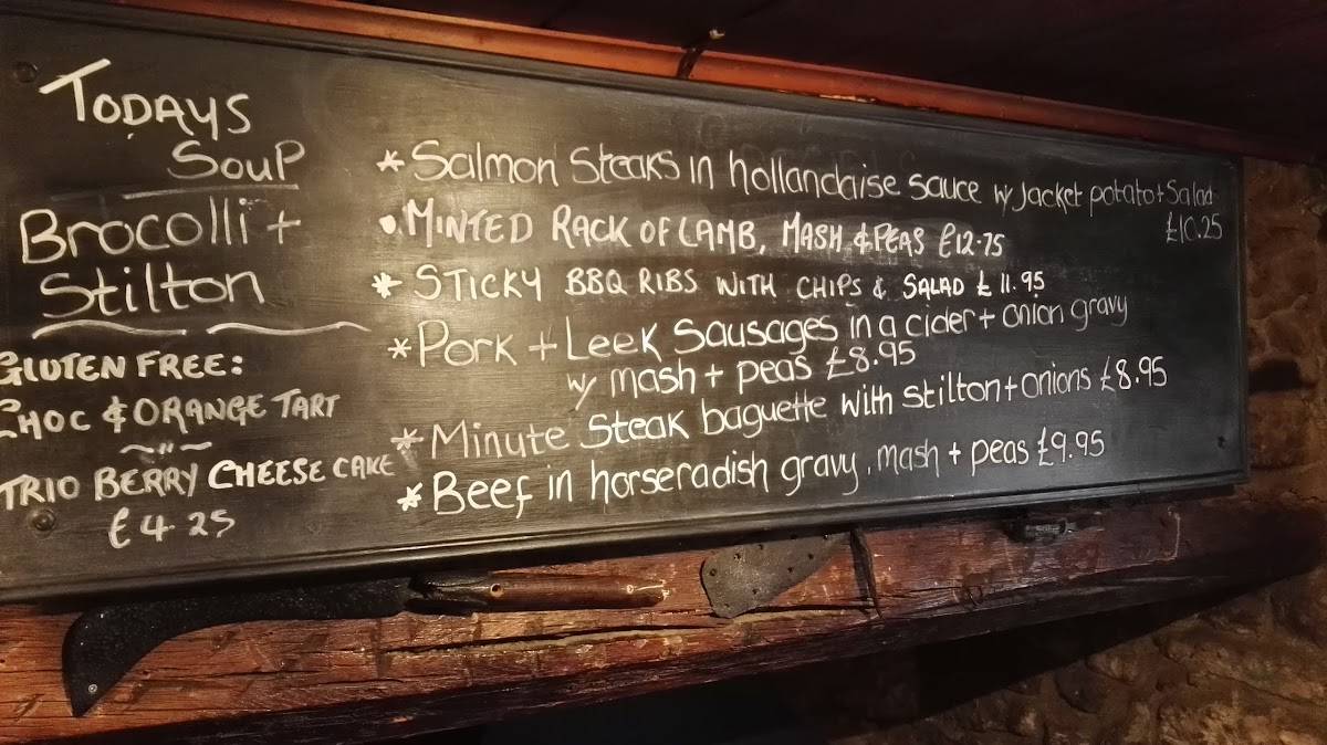 Menu at The Queen Victoria Inn pub & bar, Priddy