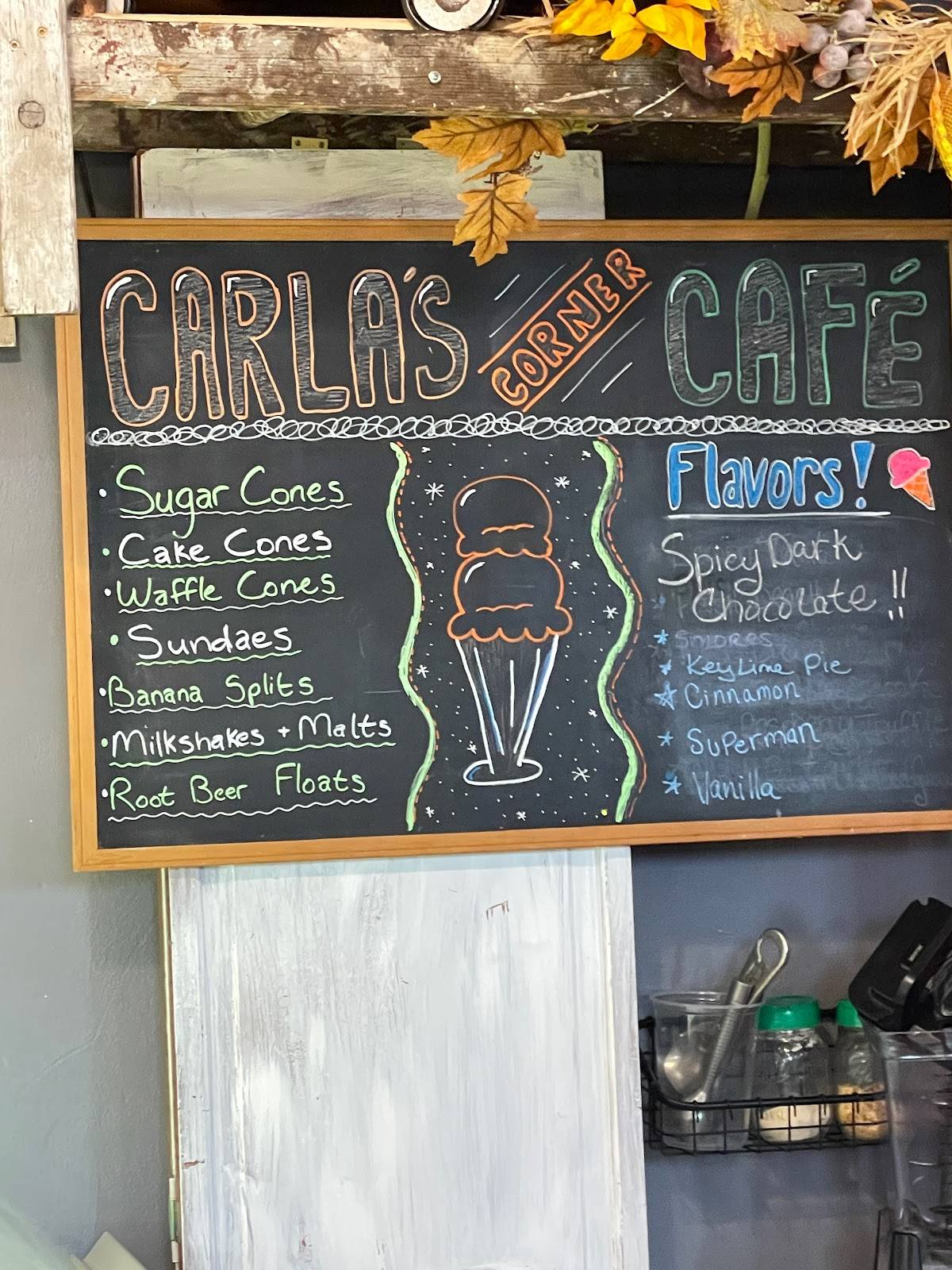 Menu at Carla's Corner Cafe, Columbiana