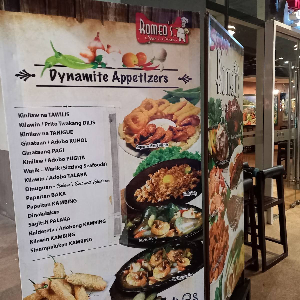 Menu at Romeo's Restaurant Robinsons Antipolo, Antipolo, L1 Al Fresco
