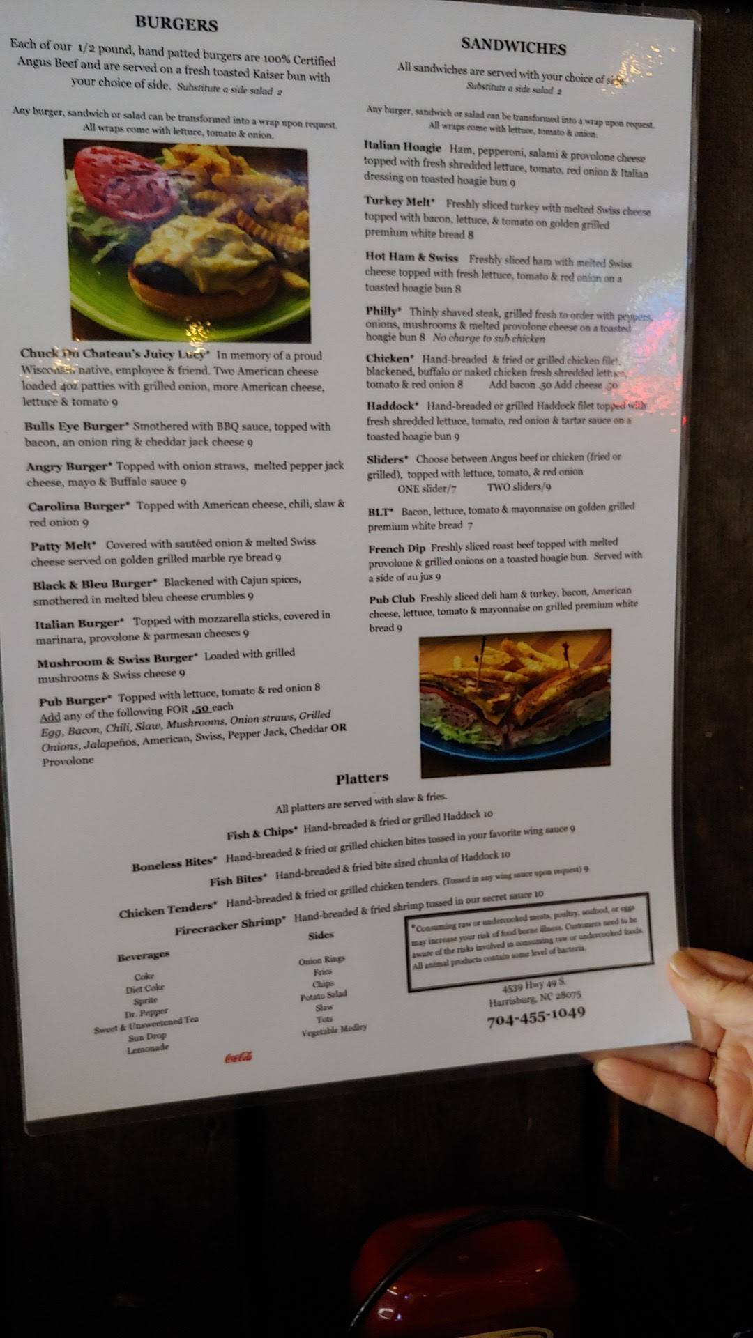 Menu at Pub 49, Harrisburg, State Hwy 49