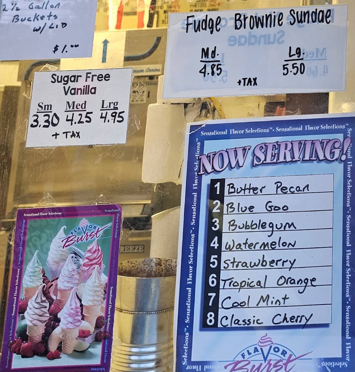 Menu at Hudock's Custard Stand fast food, Salem