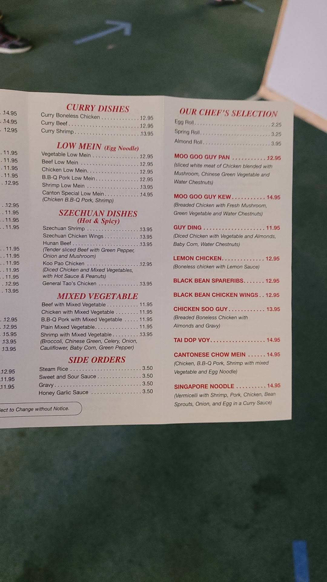 Menu at Loi's Canton Kitchen Ltd restaurant, West Nipissing