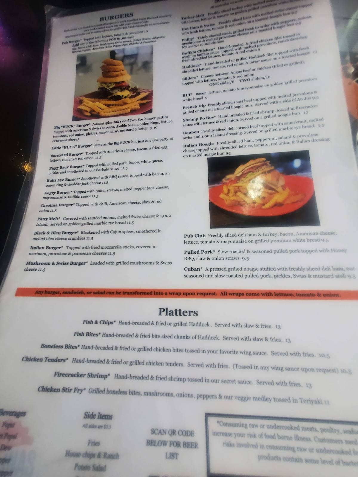 Menu at Pub 49, Harrisburg, State Hwy 49