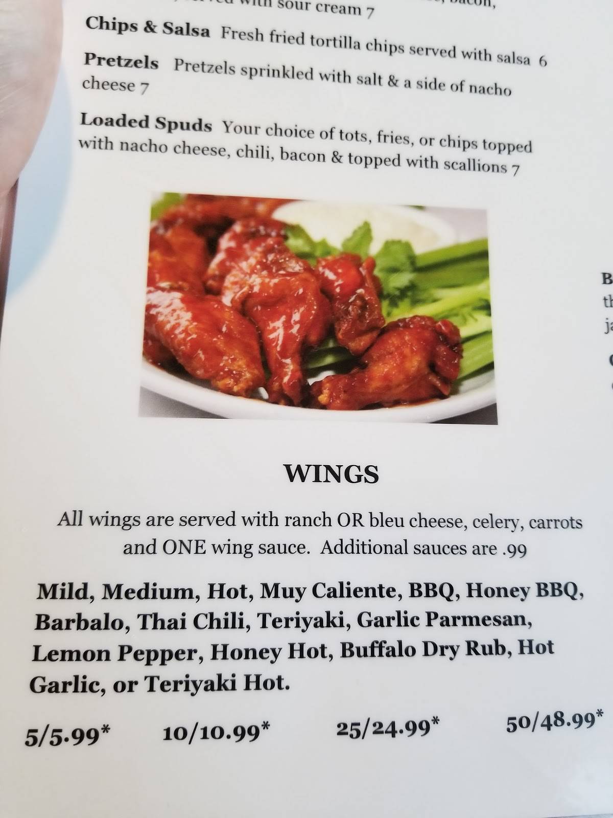 Menu at Pub 49, Harrisburg, State Hwy 49