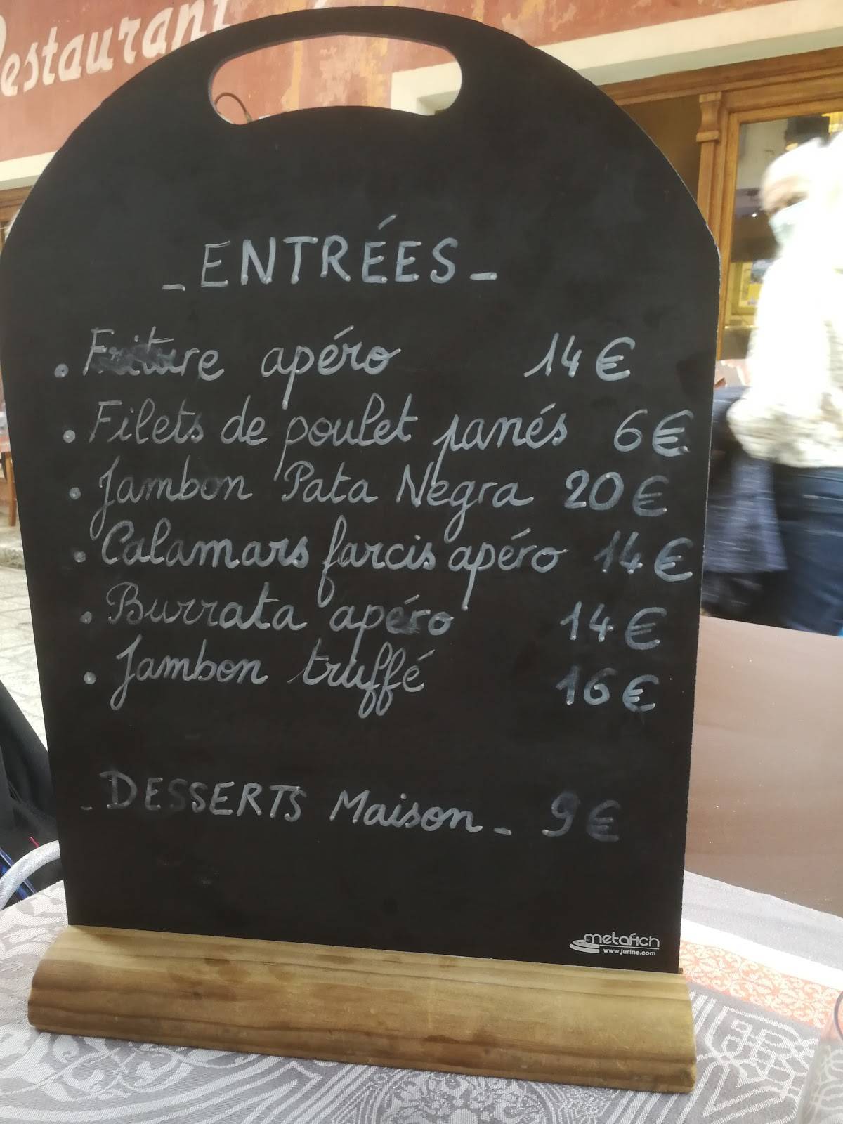 Menu au Restaurant Chez Paco, L'Île-Rousse, 18 Rue Napoléon