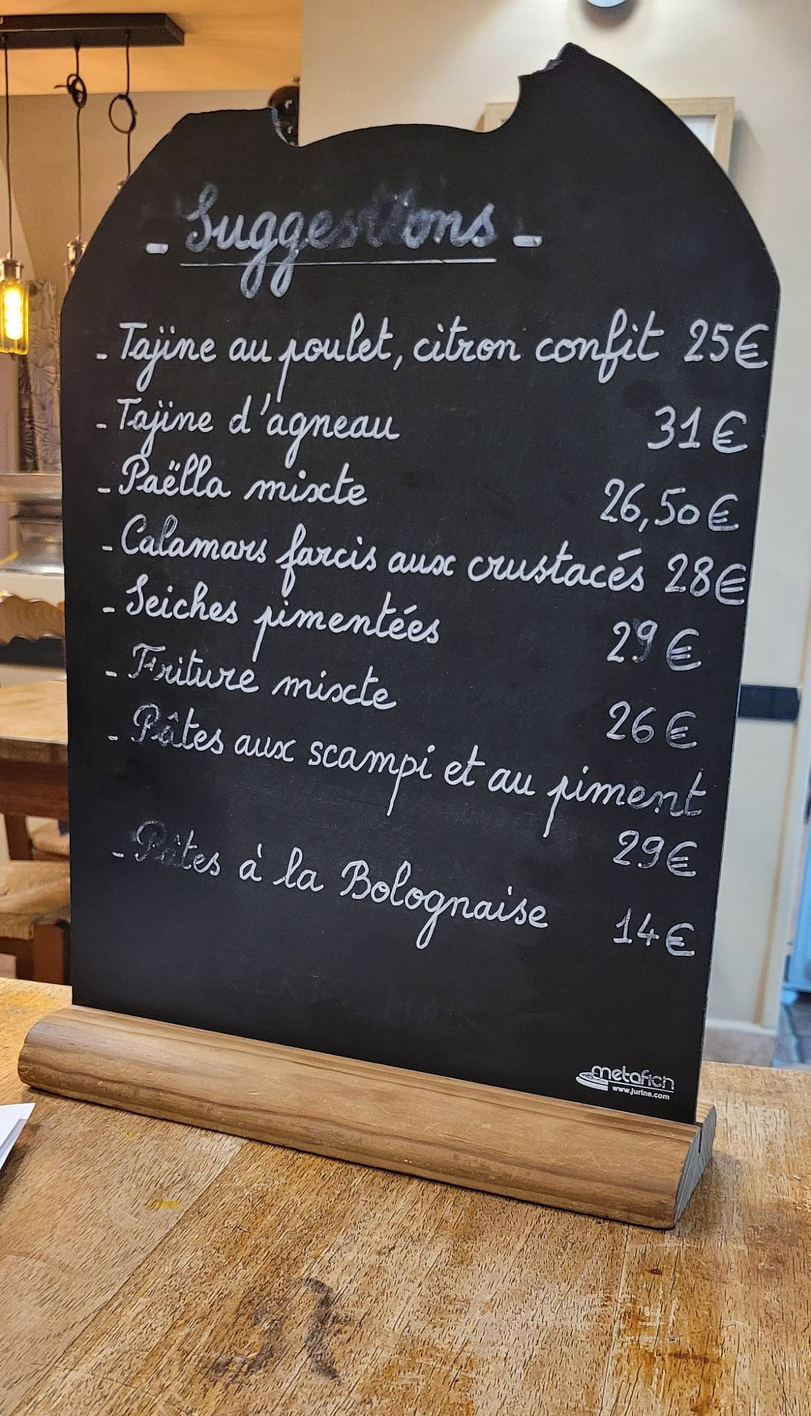 Menu au Restaurant Chez Paco, L'Île-Rousse, 18 Rue Napoléon