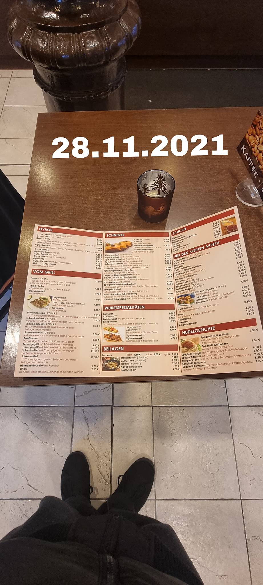 Speisekarte von Thomas Grill pizza, Duisburg