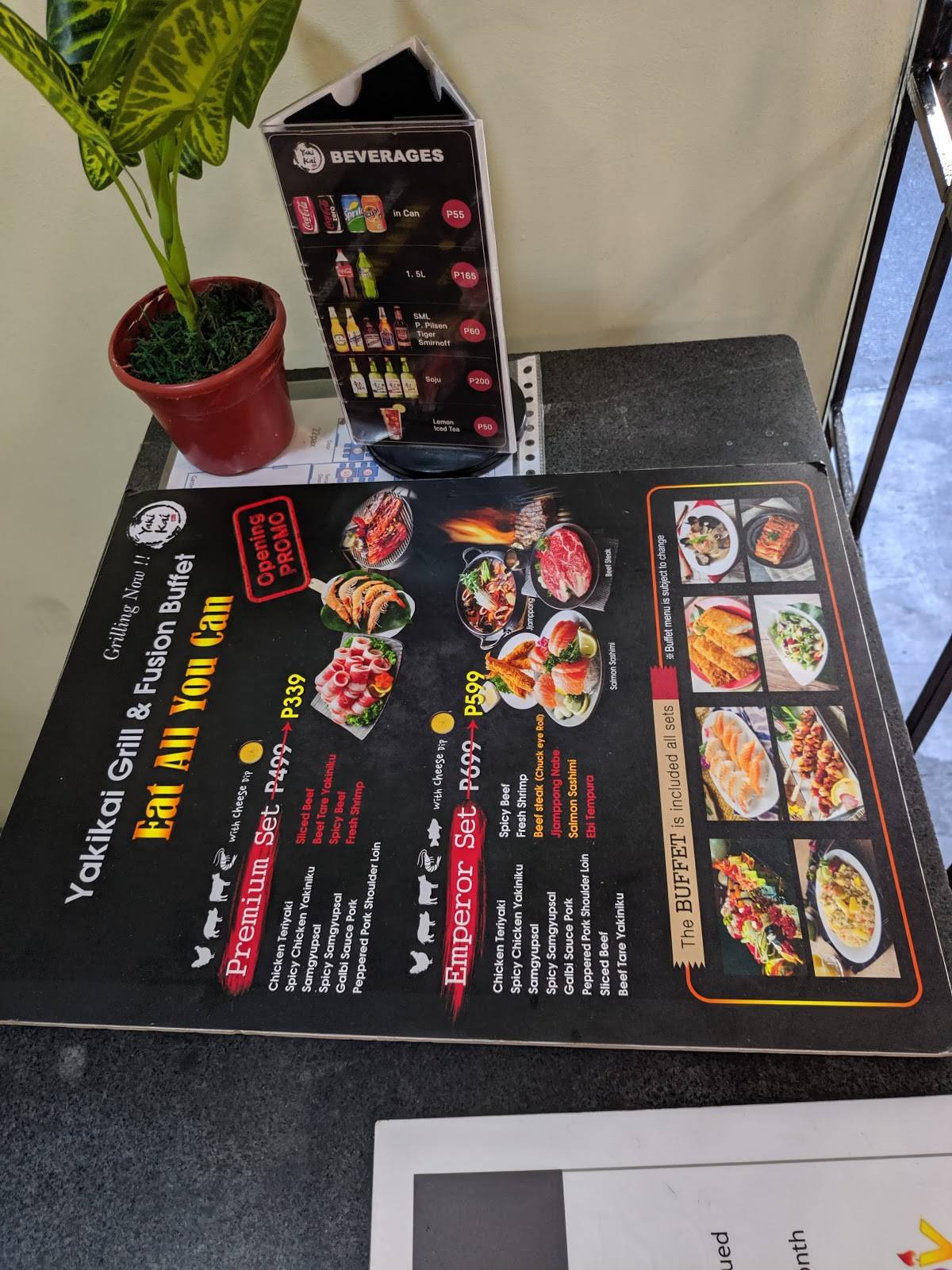 Menu at Yakikai Unli Grill restaurant, Quezon City