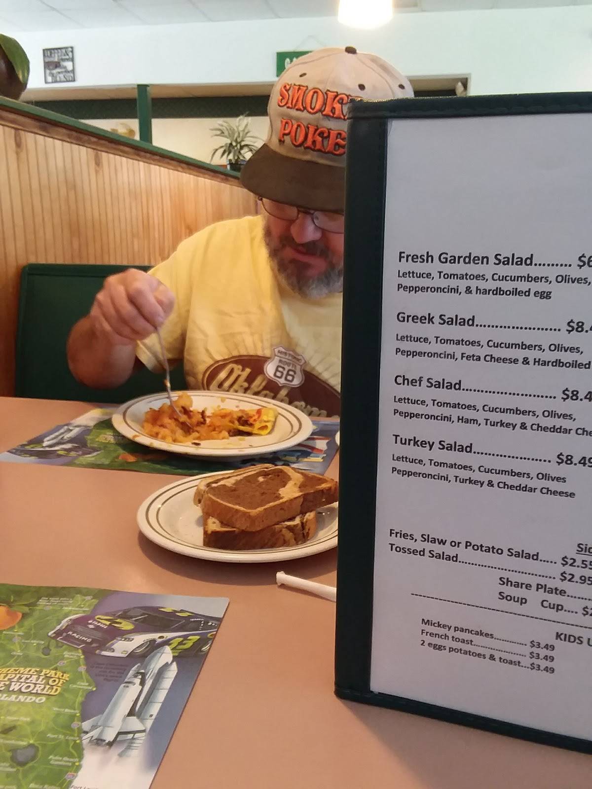 Menu at Billy's Cafe, Lady Lake