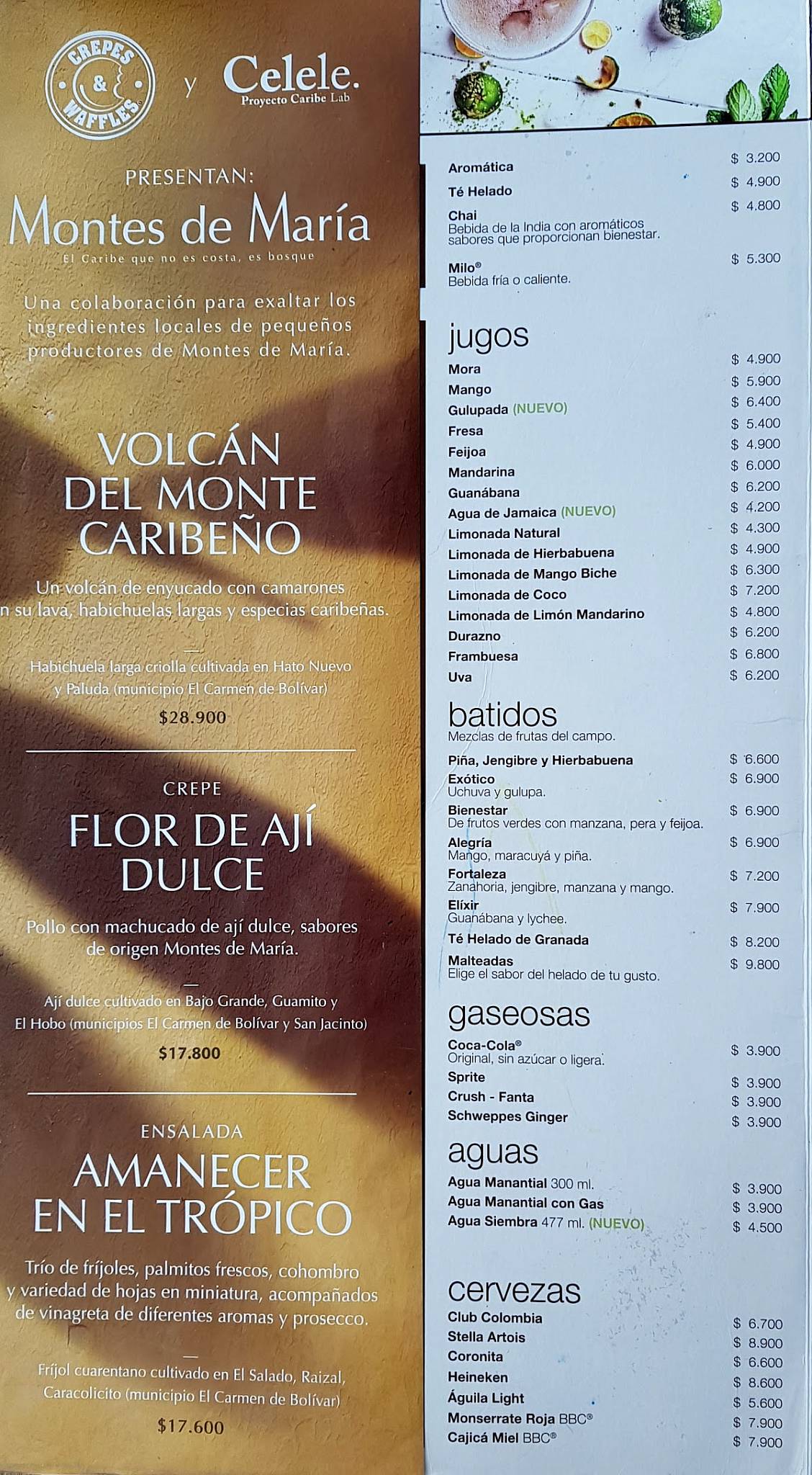 Carta del restaurante Crepes & Waffles Torre 140, Bogotá, TORRE HHC