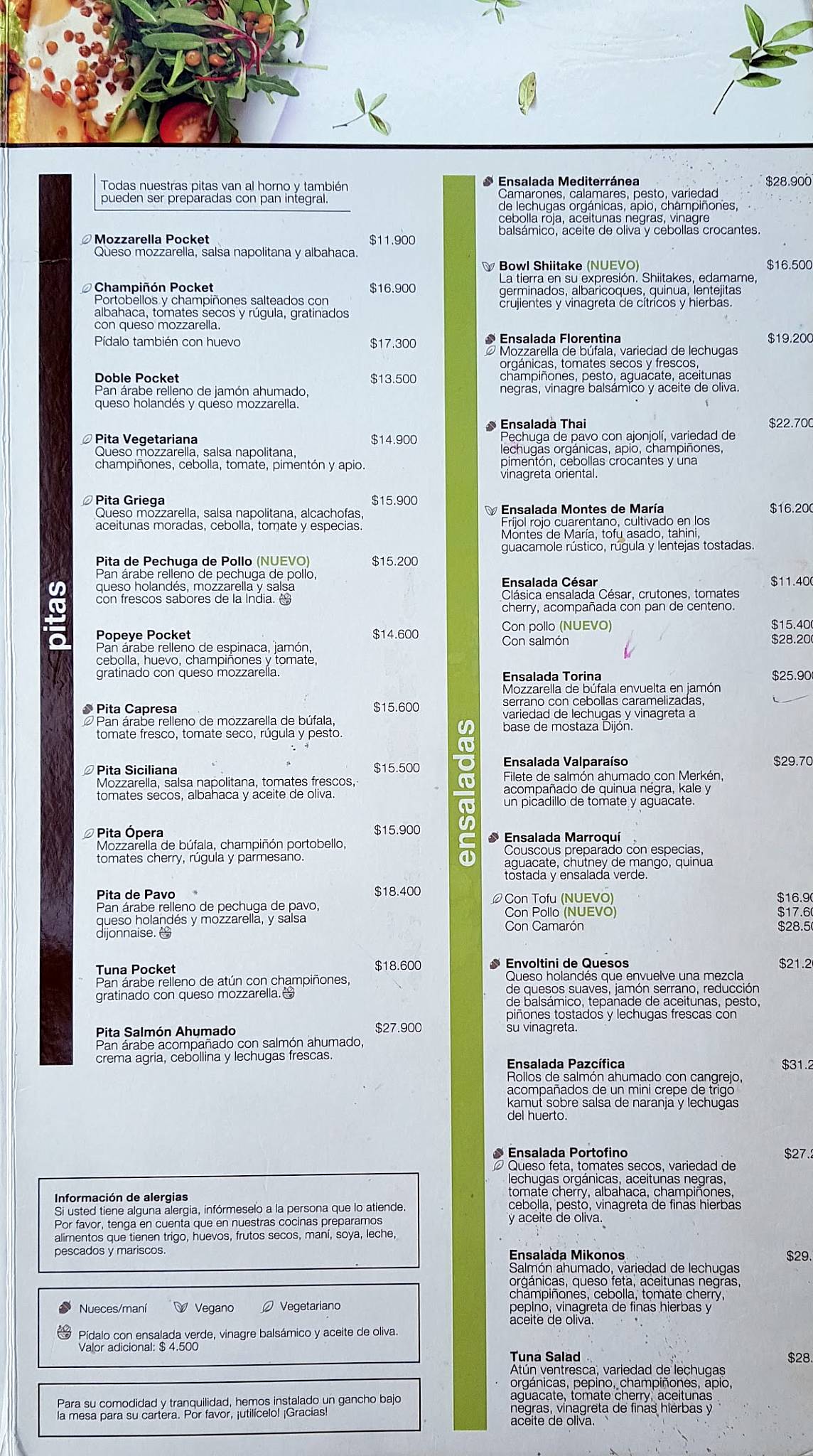 Carta del restaurante Crepes & Waffles Torre 140, Bogotá, TORRE HHC