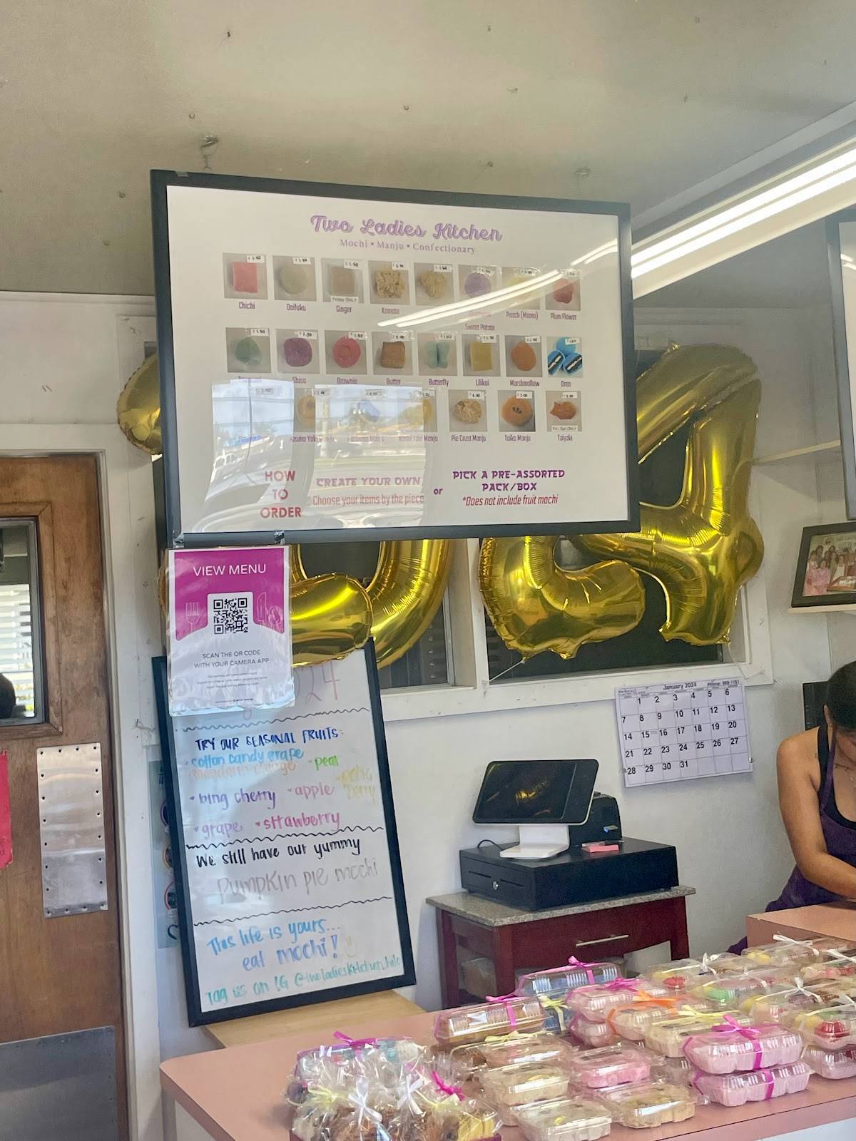 Menu at Two Ladies Kitchen desserts, Hilo