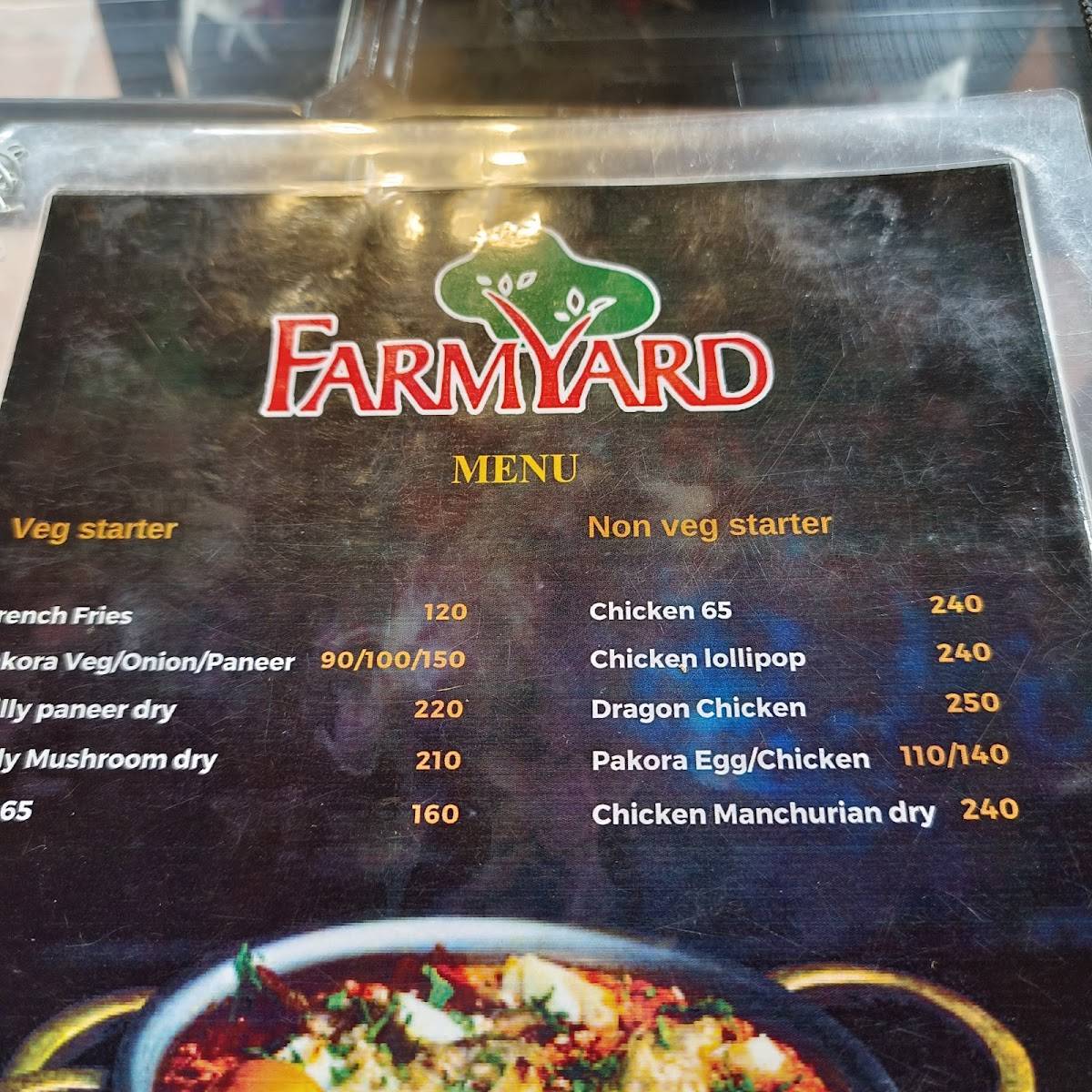 Menu at Farmyard Restaurant, Adimali