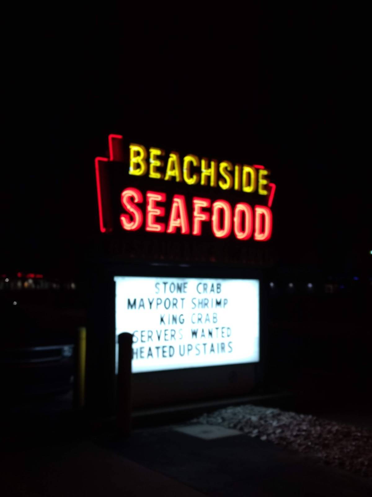 Menu at Beachside Seafood Restaurant & Market, Jacksonville Beach