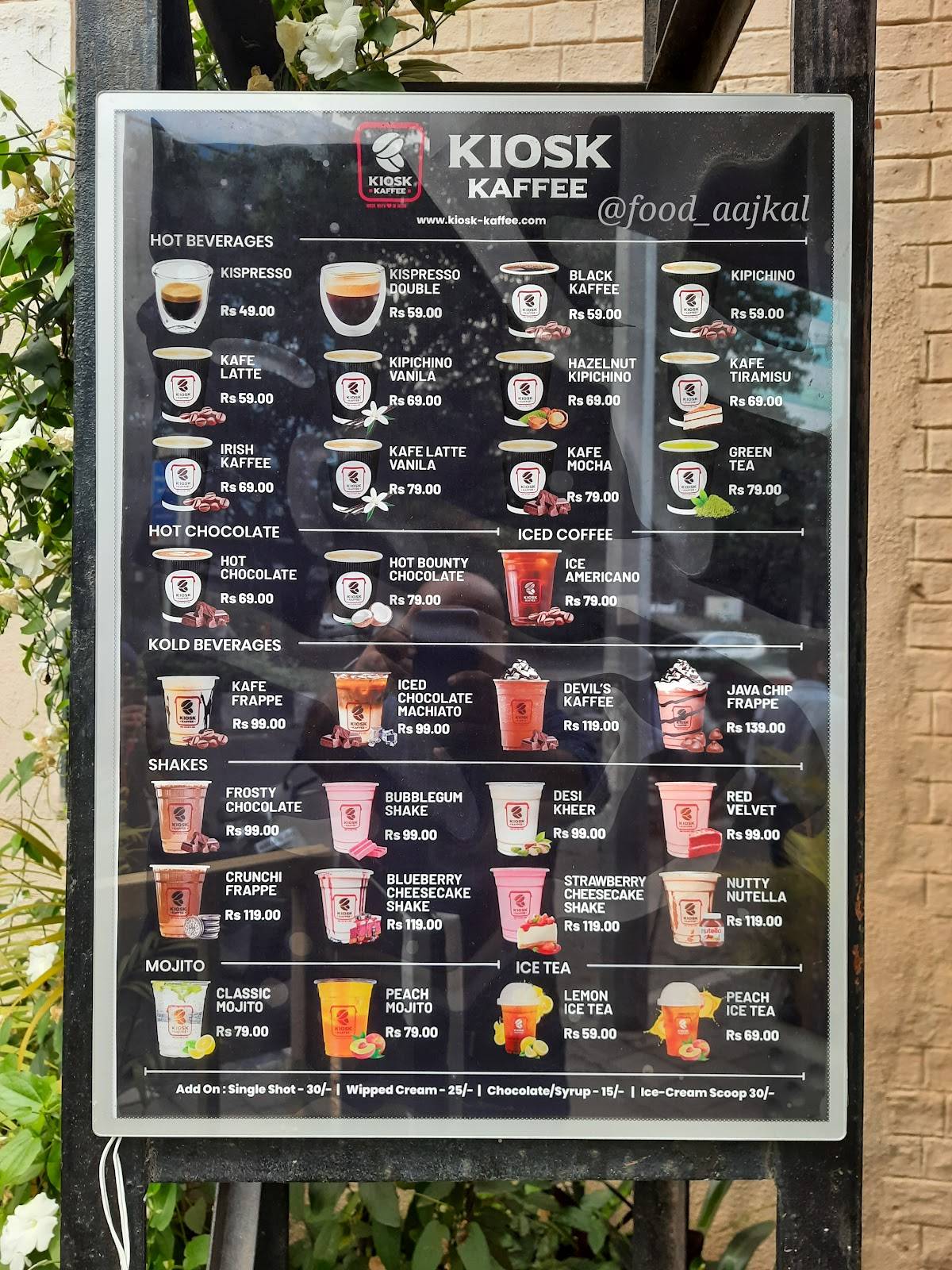 Menu at KIOSK KAFFEE, Pune, 06/3A Hotel Sahara Compound