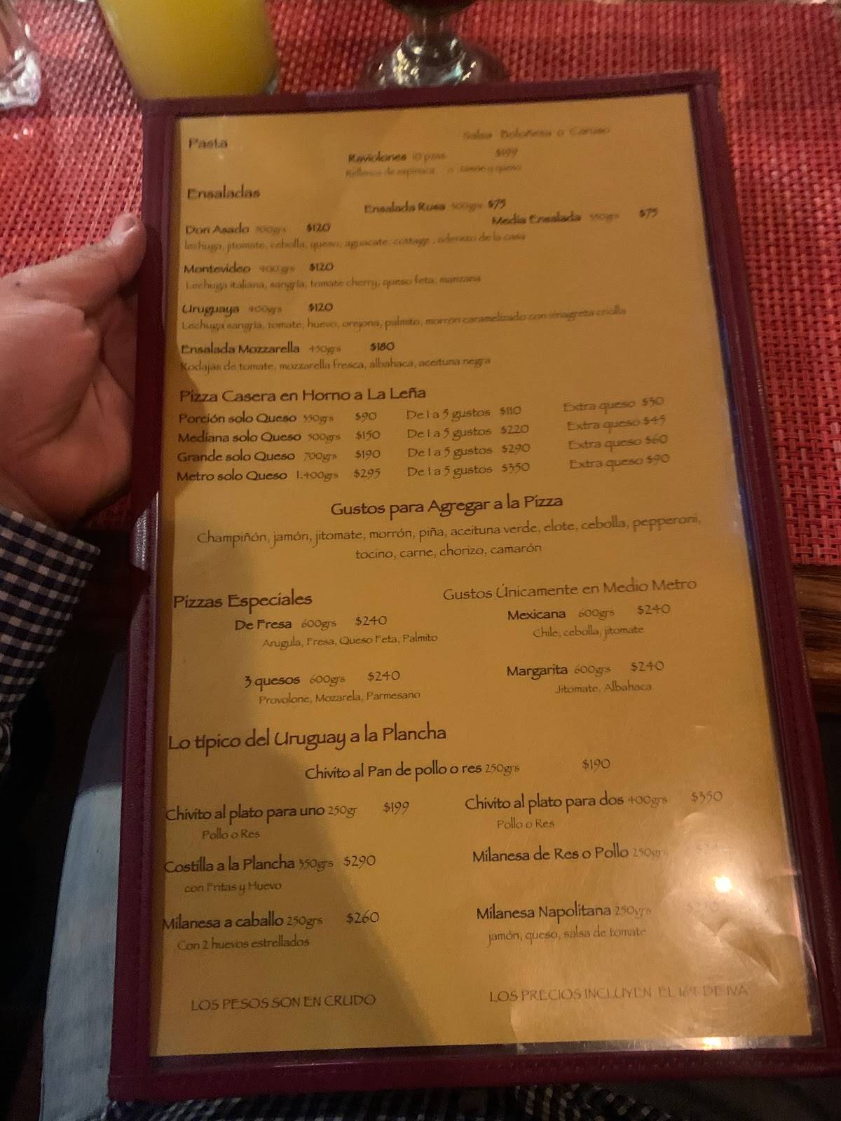Carta del restaurante Don Asado Rio Lerma, Ciudad del México, C. Río ...