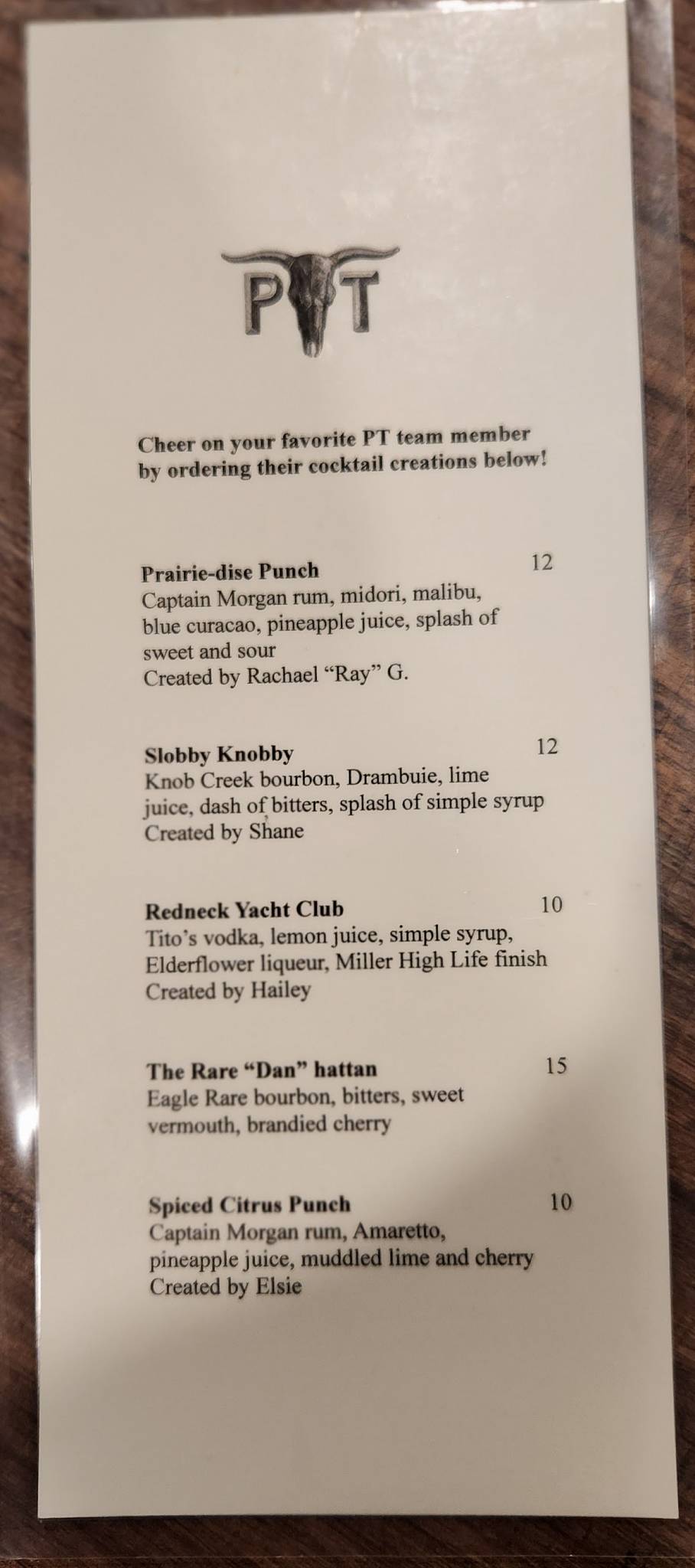 Menu at Prairie Tavern pub & bar, Brush Prairie
