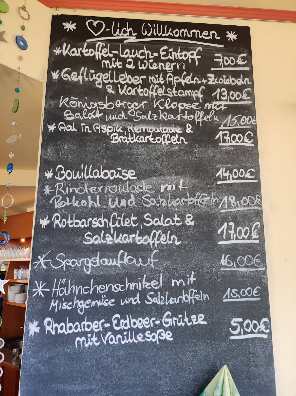 Speisekarte von Strandrestaurant Swantewit, Wustrow