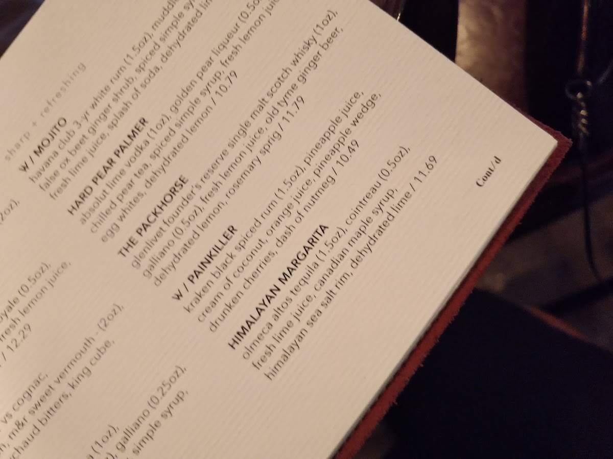 Menu at Wildcraft Grill + Long Bar, Waterloo