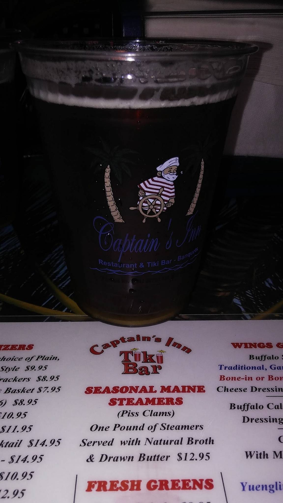 Menu at Captain's Inn pub & bar, Lacey Township