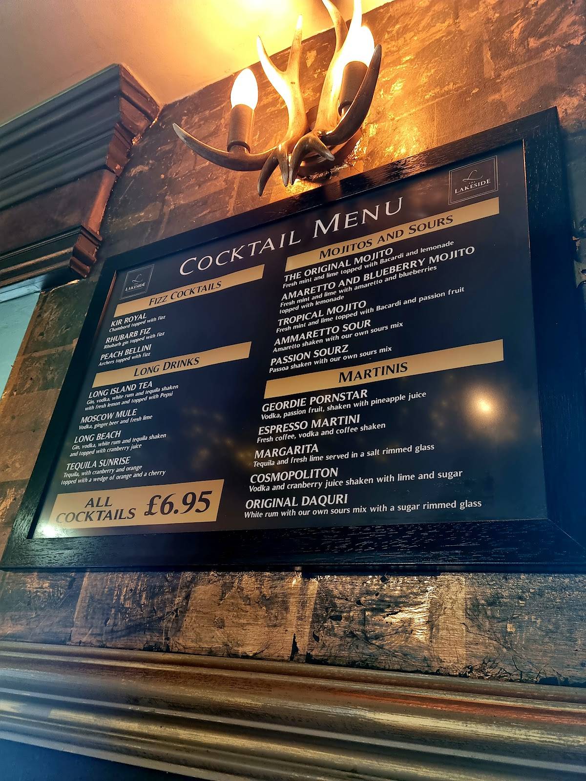 Menu at The Lakeside Inn pub & bar, Gateshead