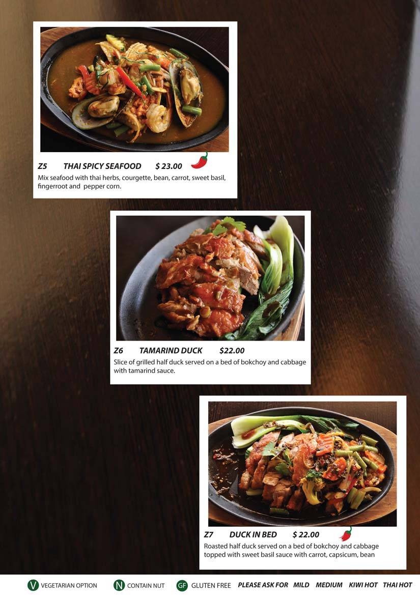 Menu at Thai Lagoon Restaurant, Paraparaumu