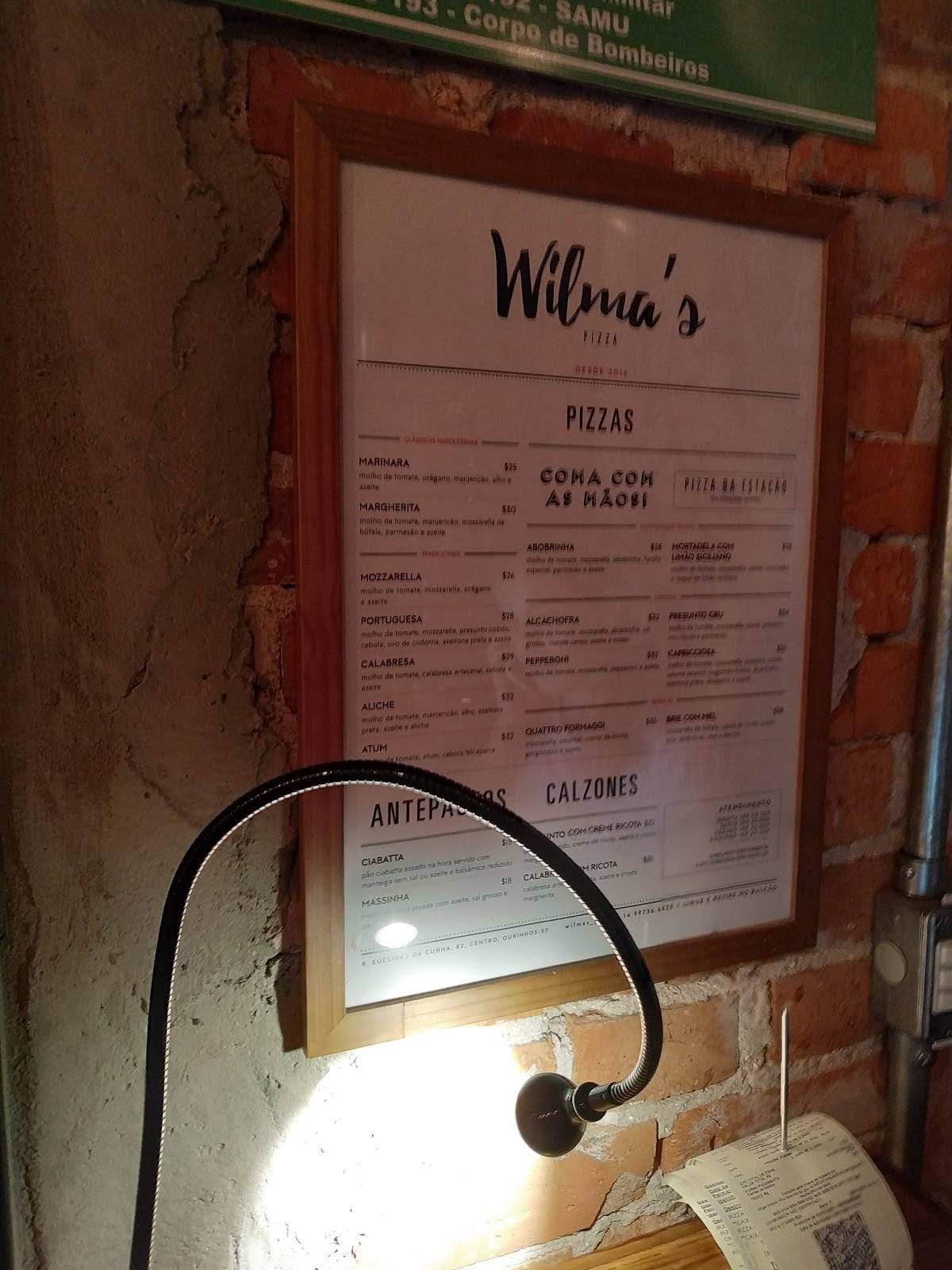 Menu em Wilma's Pizza restaurante, Ourinhos