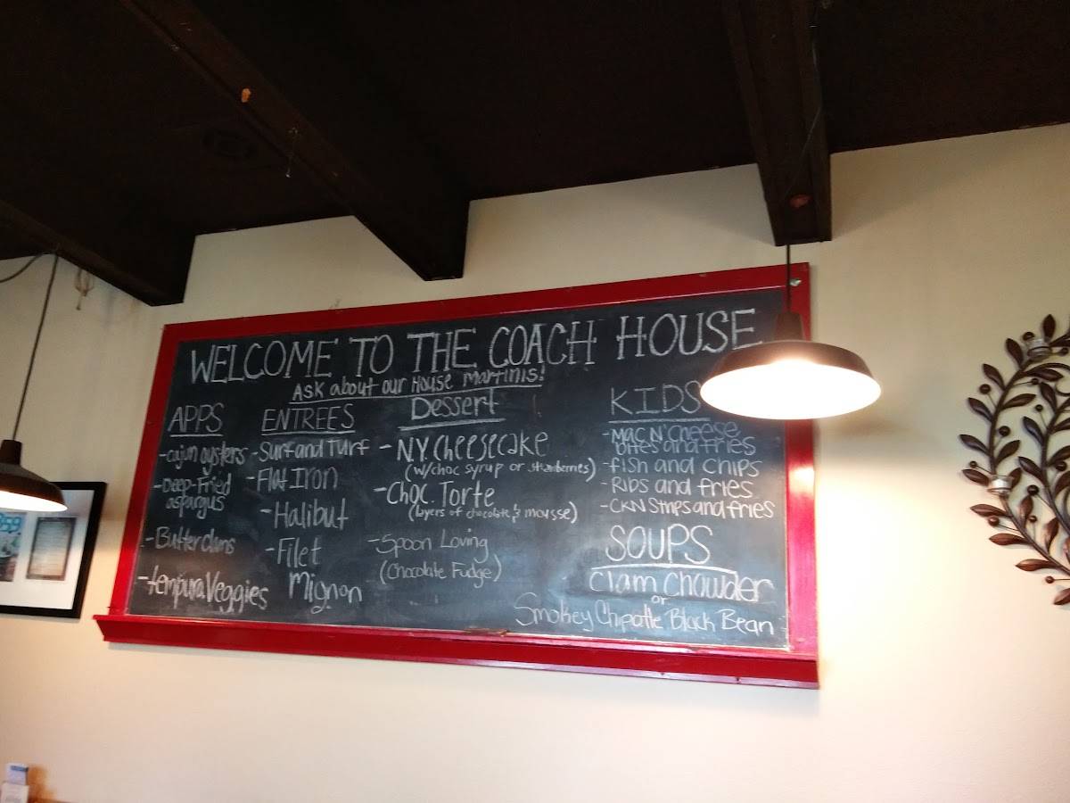 Menu at Coach House BBQ, Coos Bay